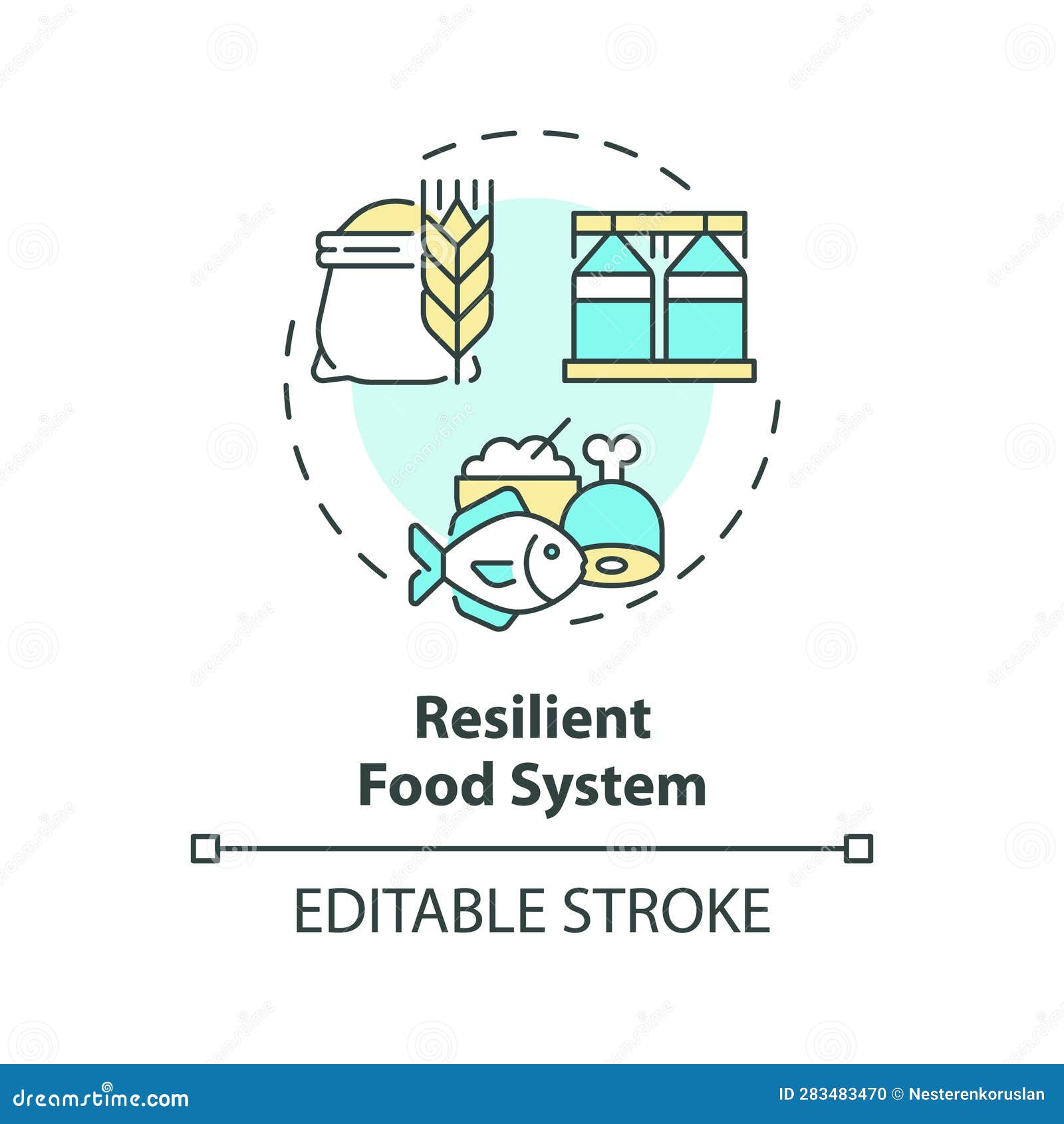 Resilient Food System Icon Heatflation Concept Stock Vector ...