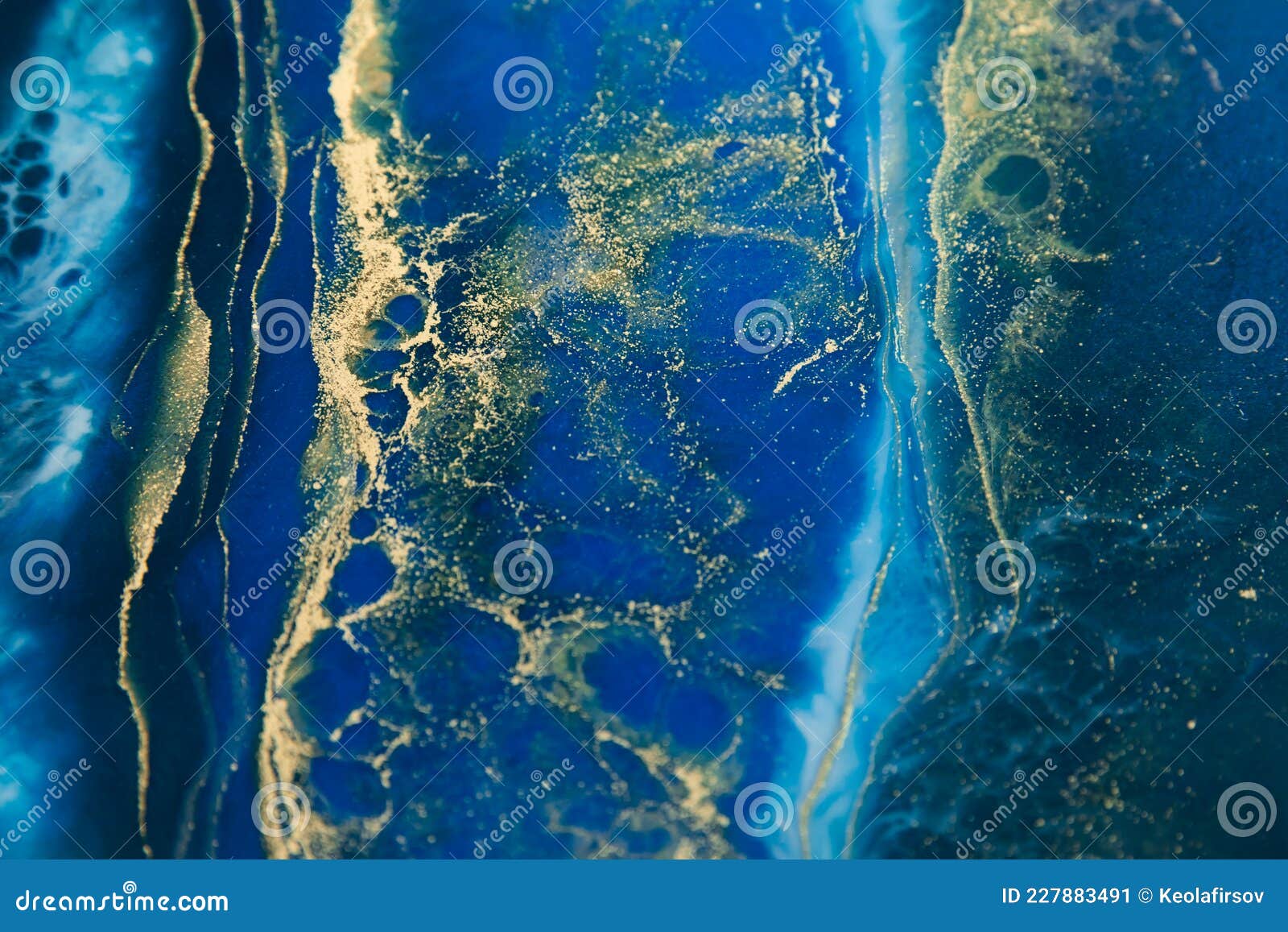 Resin Art with Bright Colors. Blue Epoxy Effect Background Stock Image ...