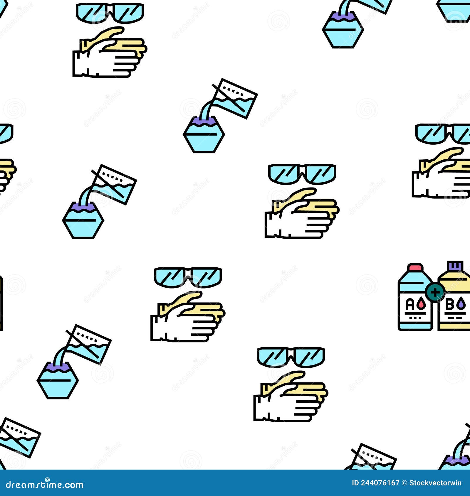 Resin Art Creation Vector Seamless Pattern Stock Vector - Illustration ...