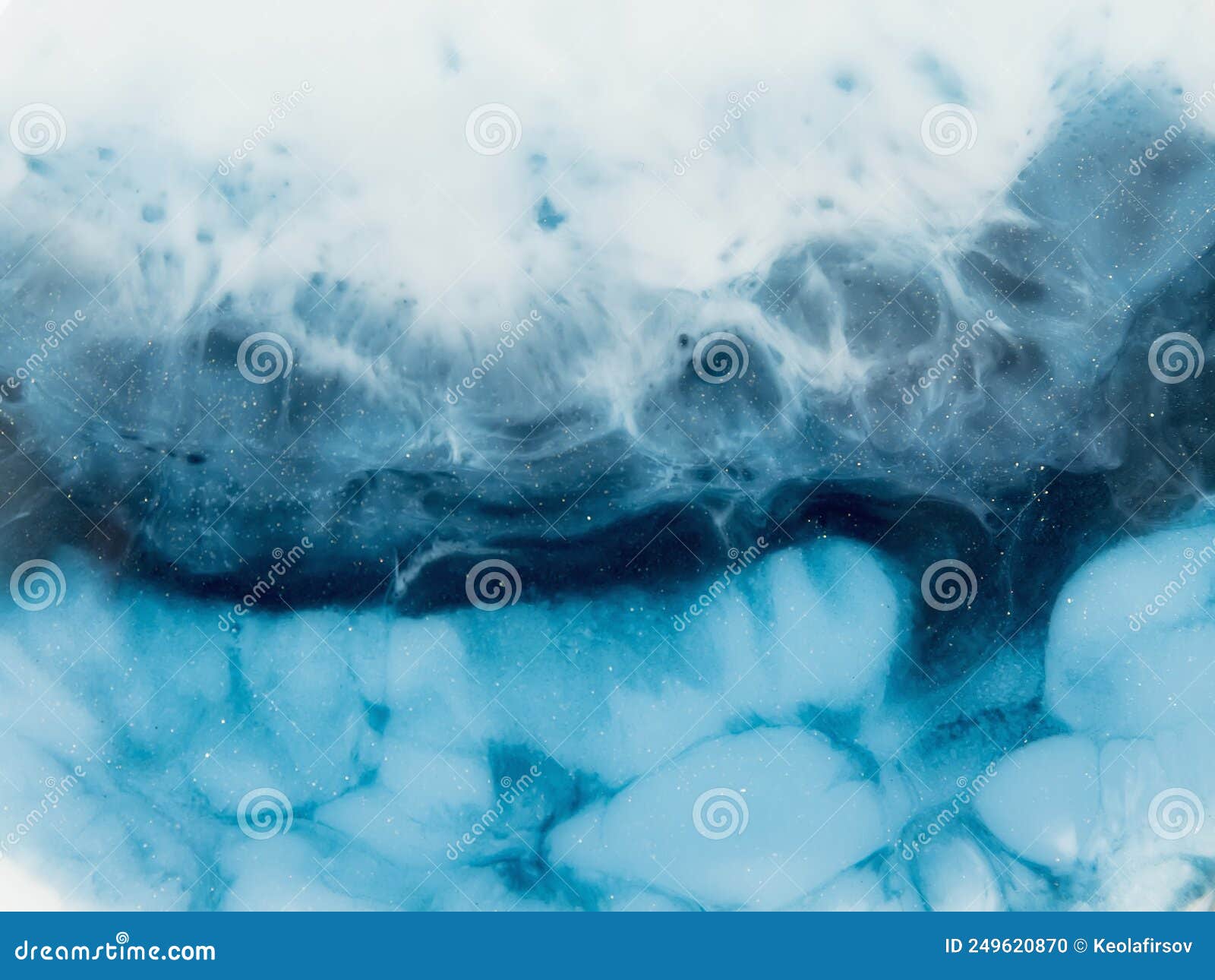 Resin Art with Gentle Blue Colors. Epoxy Effect Background Stock Photo ...