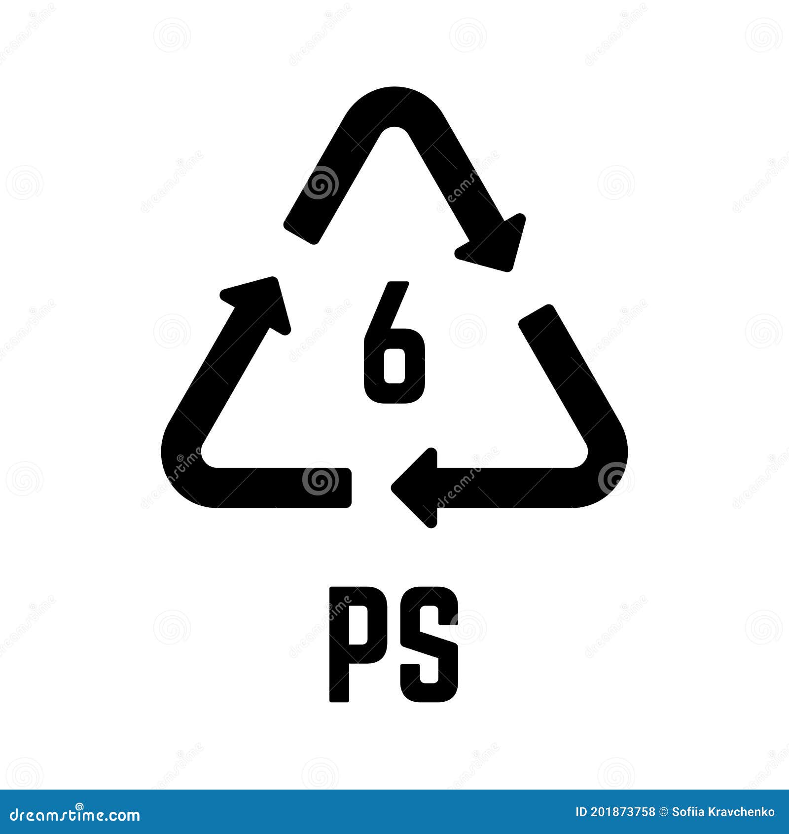 Resin Identification Code V Isolated On White Vector Illustration ...