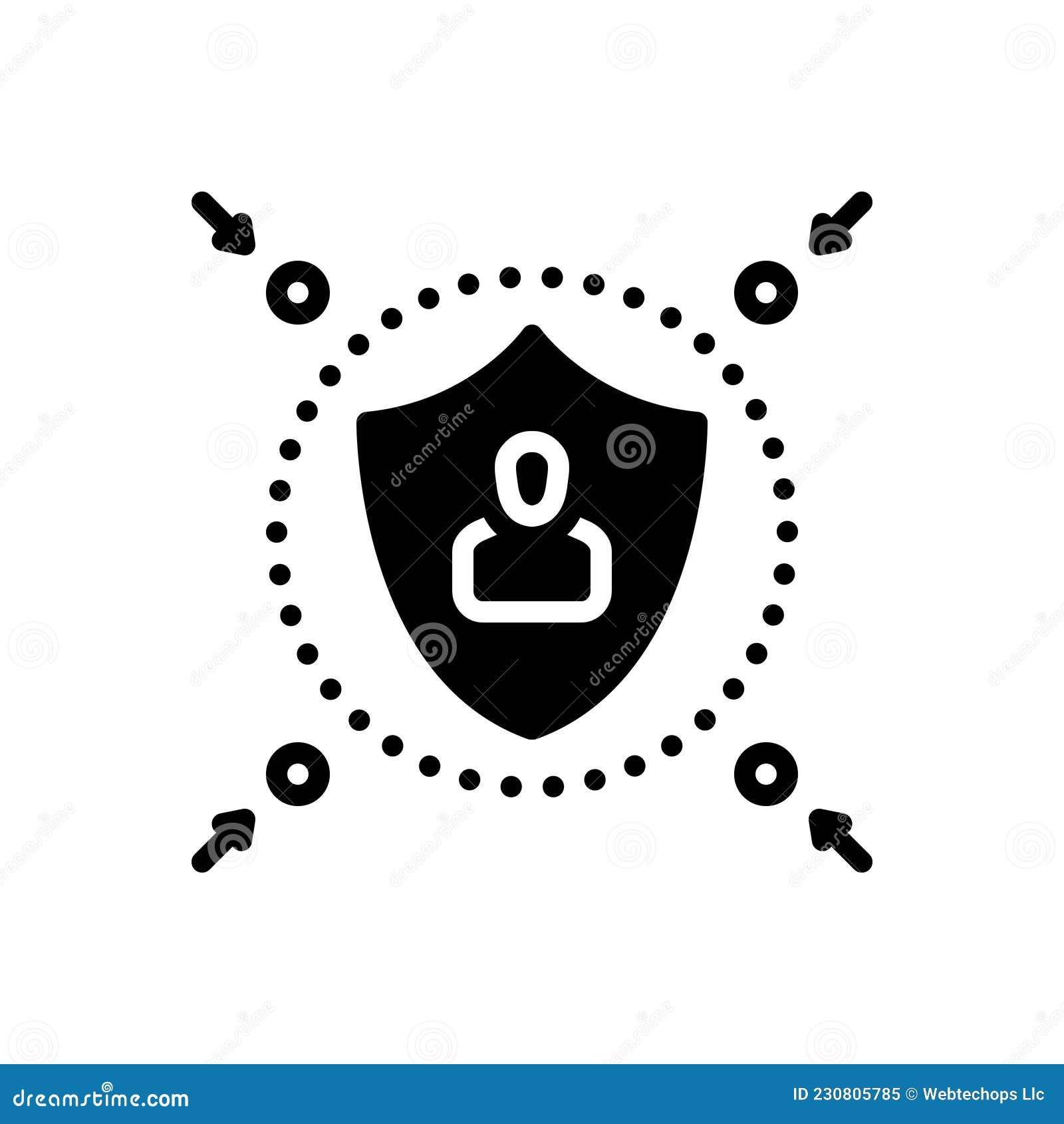 Black Solid Icon for Resist, Resistance and Guard Stock Vector ...