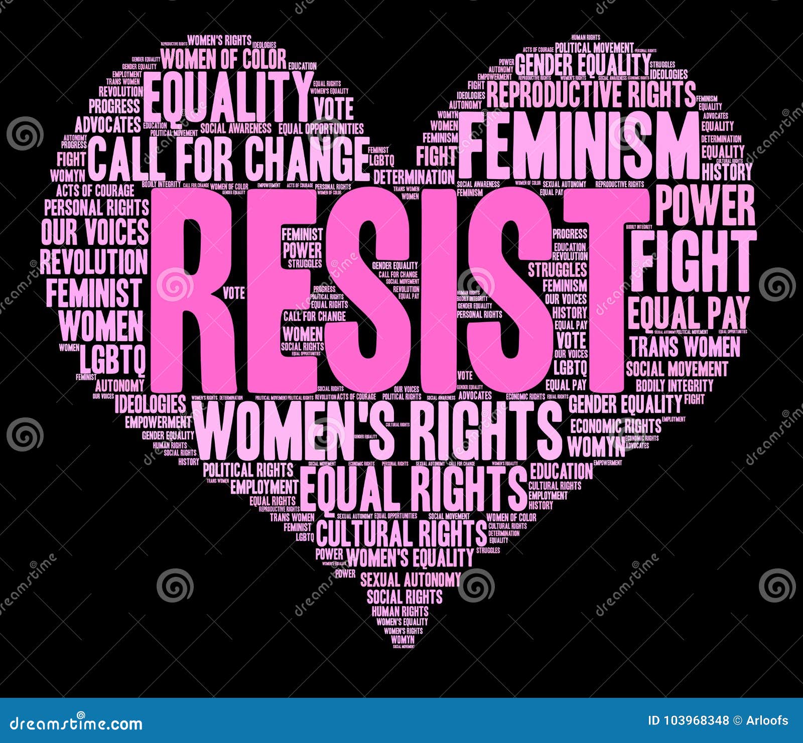 Resist Word Cloud stock illustration. Illustration of feminism - 103968348