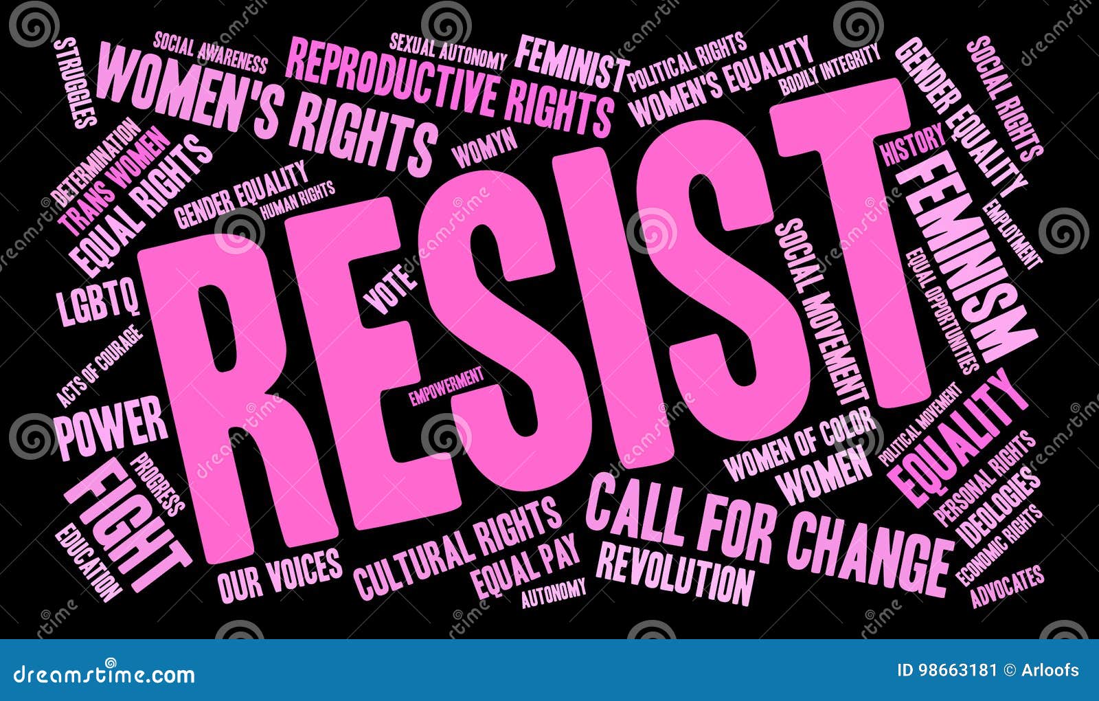 Resist Word Cloud stock illustration. Illustration of progress - 98663181