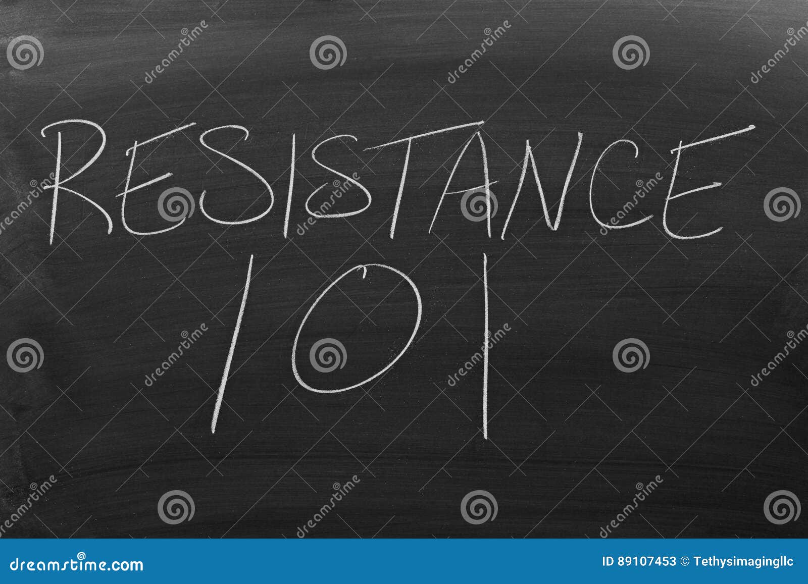 Resistance 101 on a Blackboard Stock Image - Image of classes ...