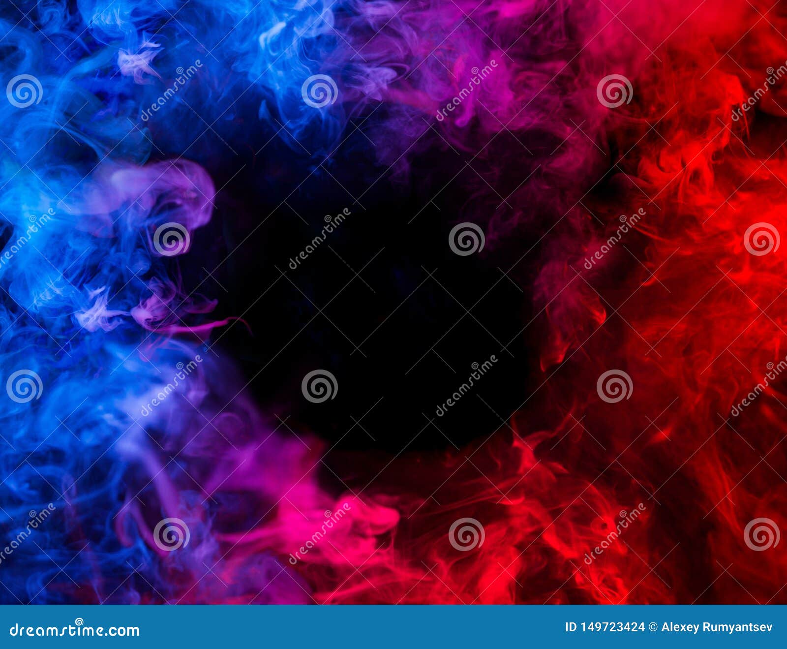 Red And Blue Smoke Background