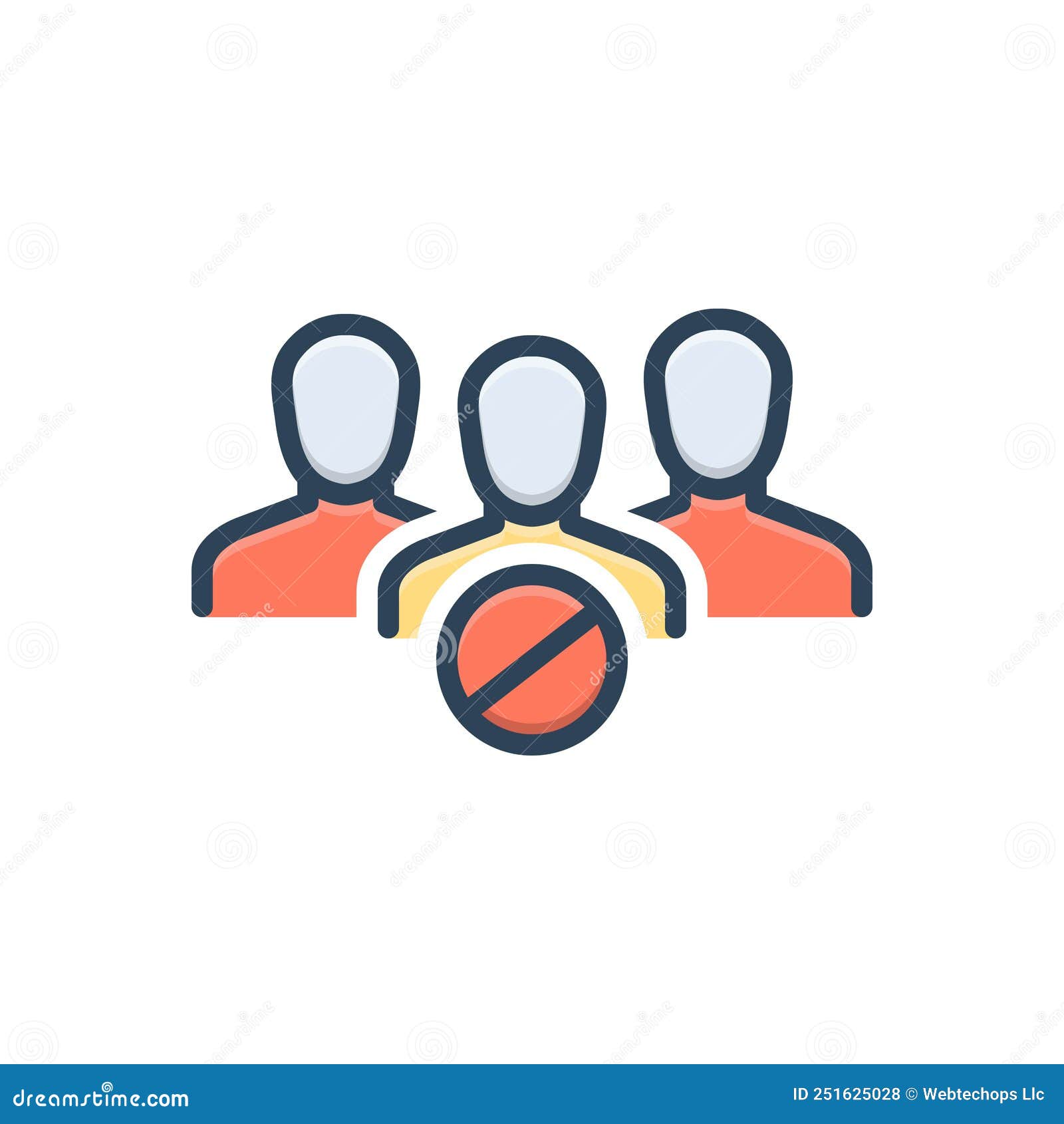 Color Illustration Icon for Resistance, Counteraction and Hindrance ...