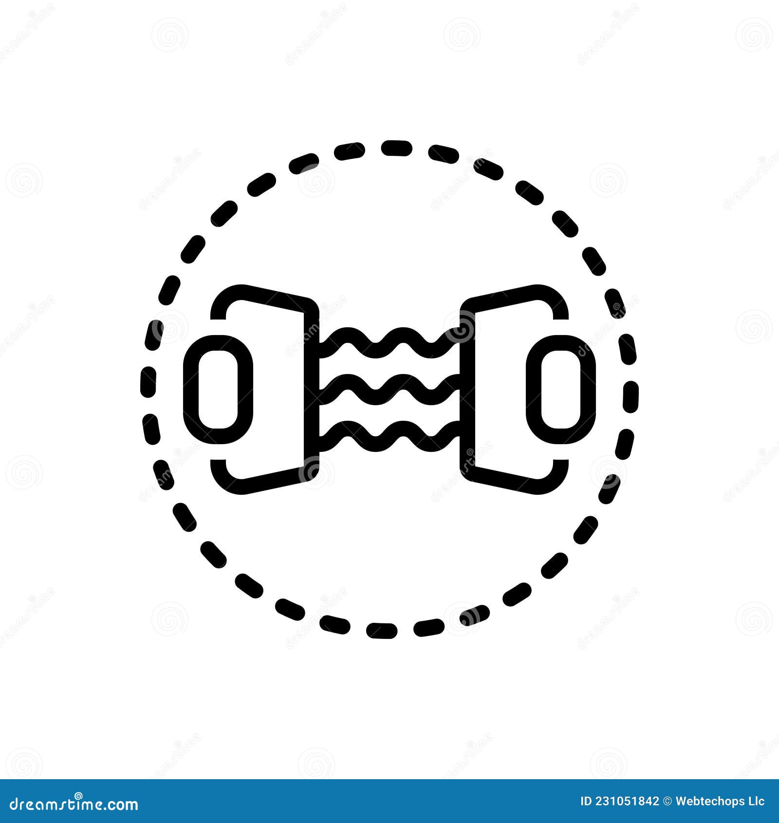 Black Line Icon for Resistance, High and Voltage Stock Vector ...