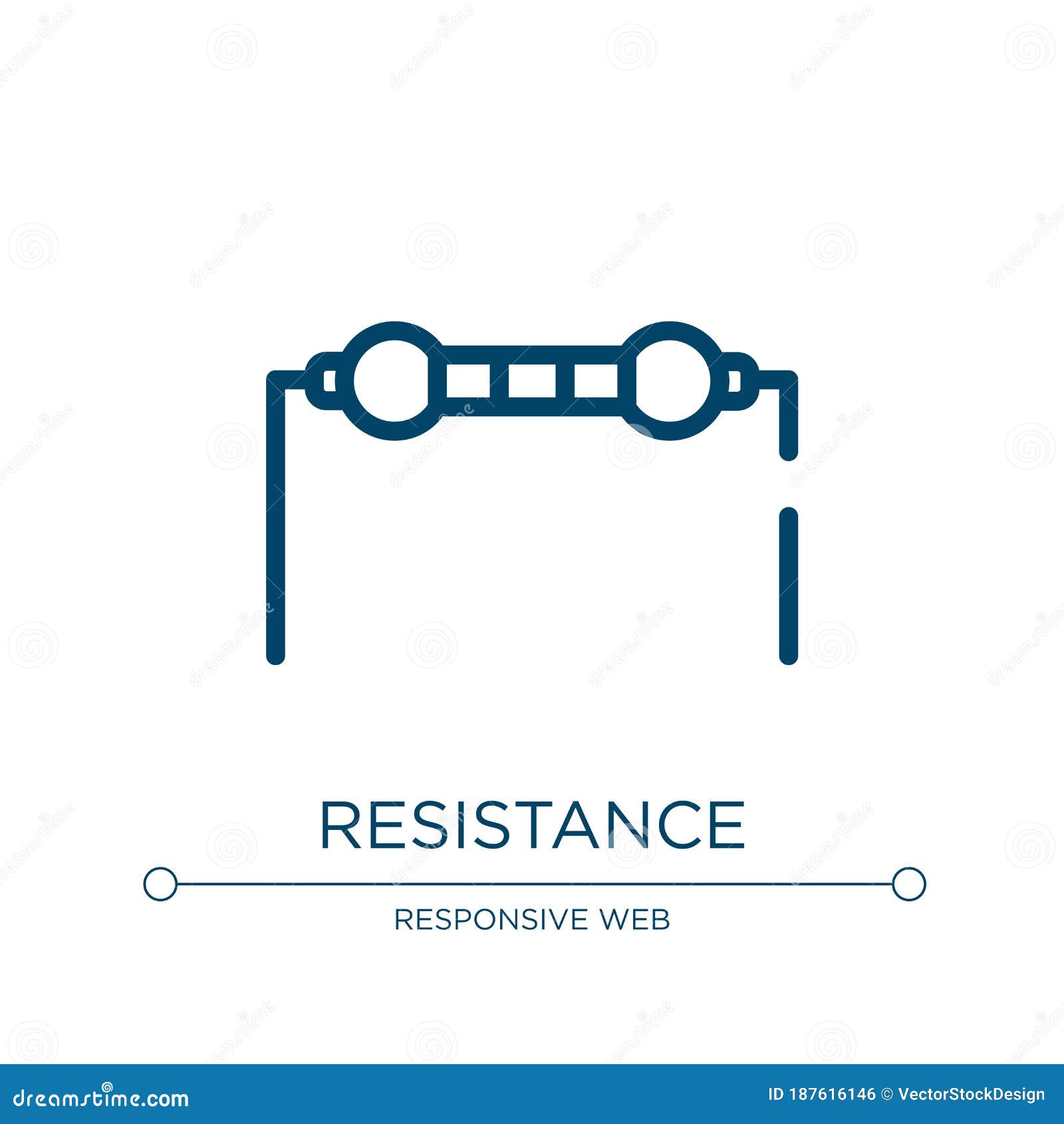 Resistance Icon. Linear Vector Illustration from Hardware Computer ...