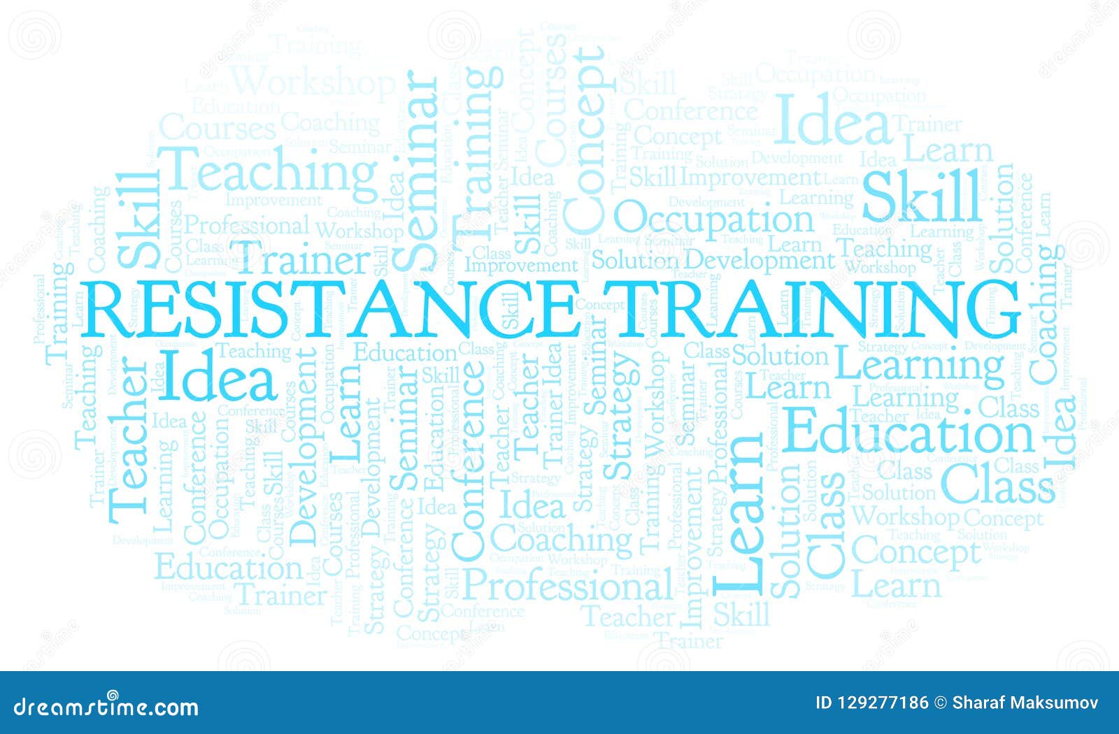 Resistance Training Word Cloud. Stock Illustration - Illustration of ...