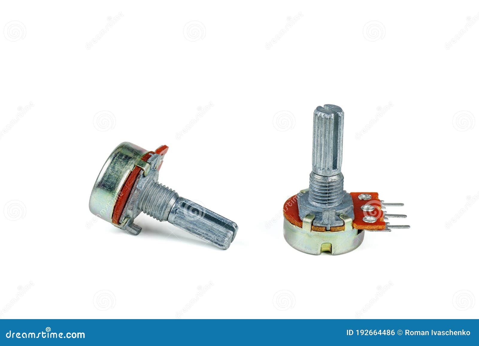 Resistencia Variable Par Aislada En Blanco Foto de archivo - Imagen de ...