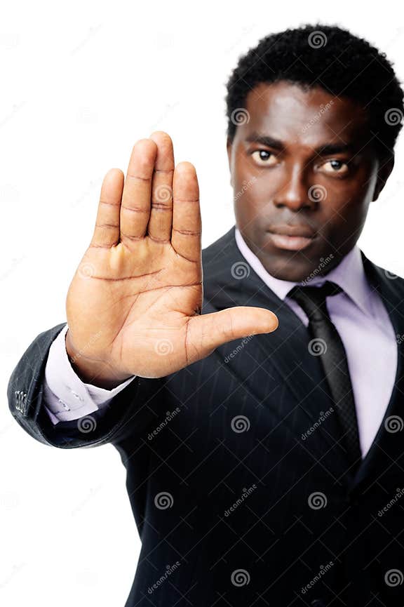 Resisting and stopping stock image. Image of studio, stop - 23713635