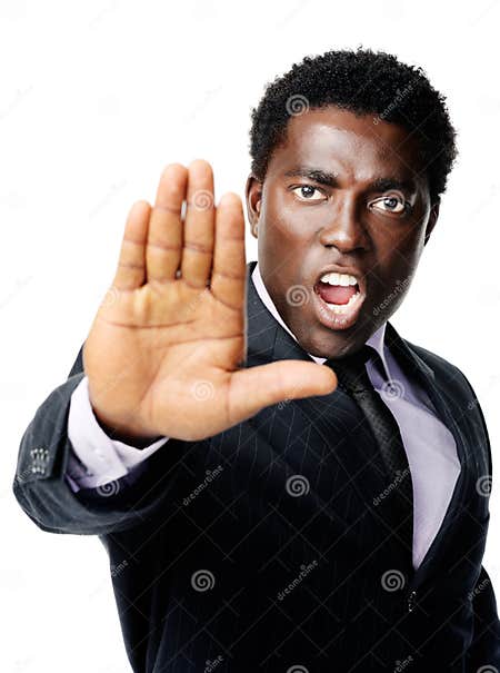 Resisting and stopping stock photo. Image of male, modern - 23713720