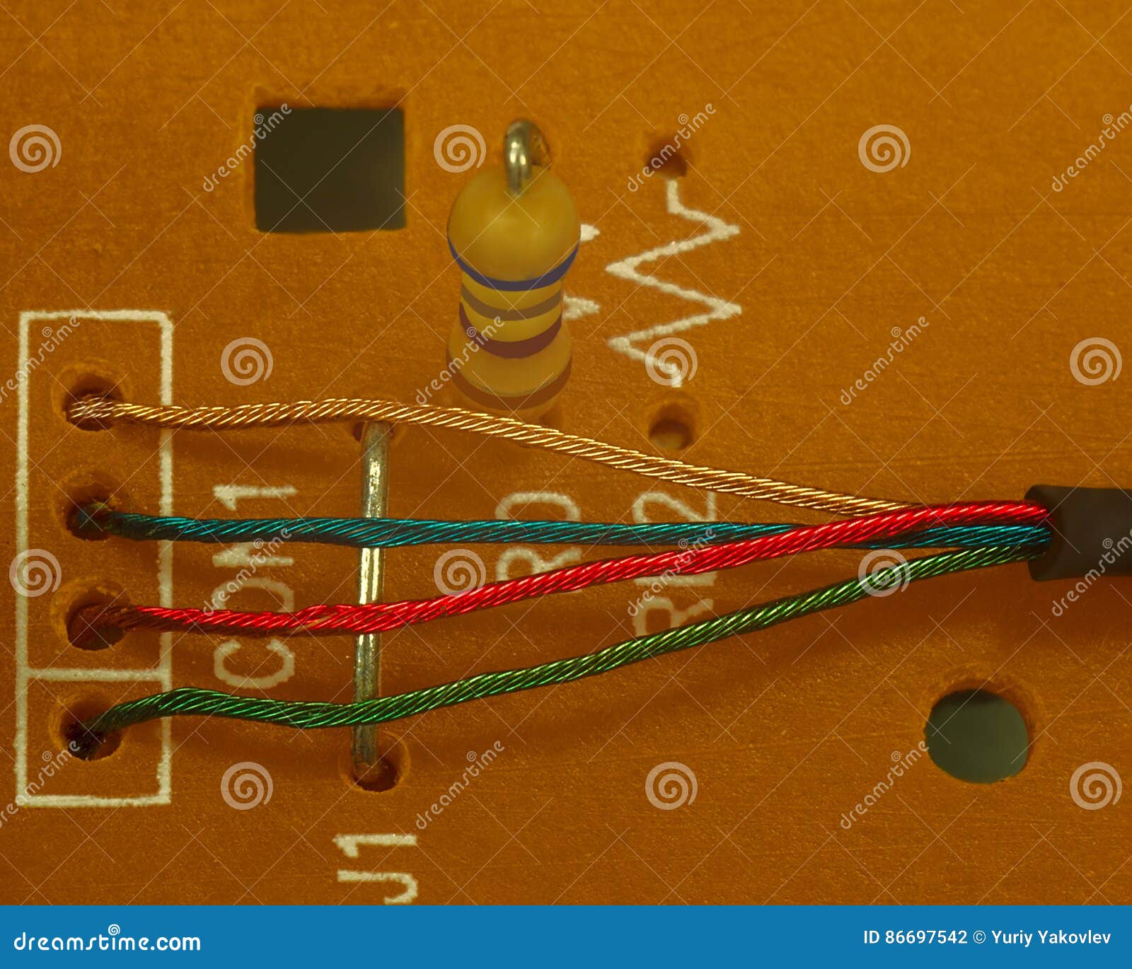 Resistor and conductor stock photo. Image of device, abstract - 86697542