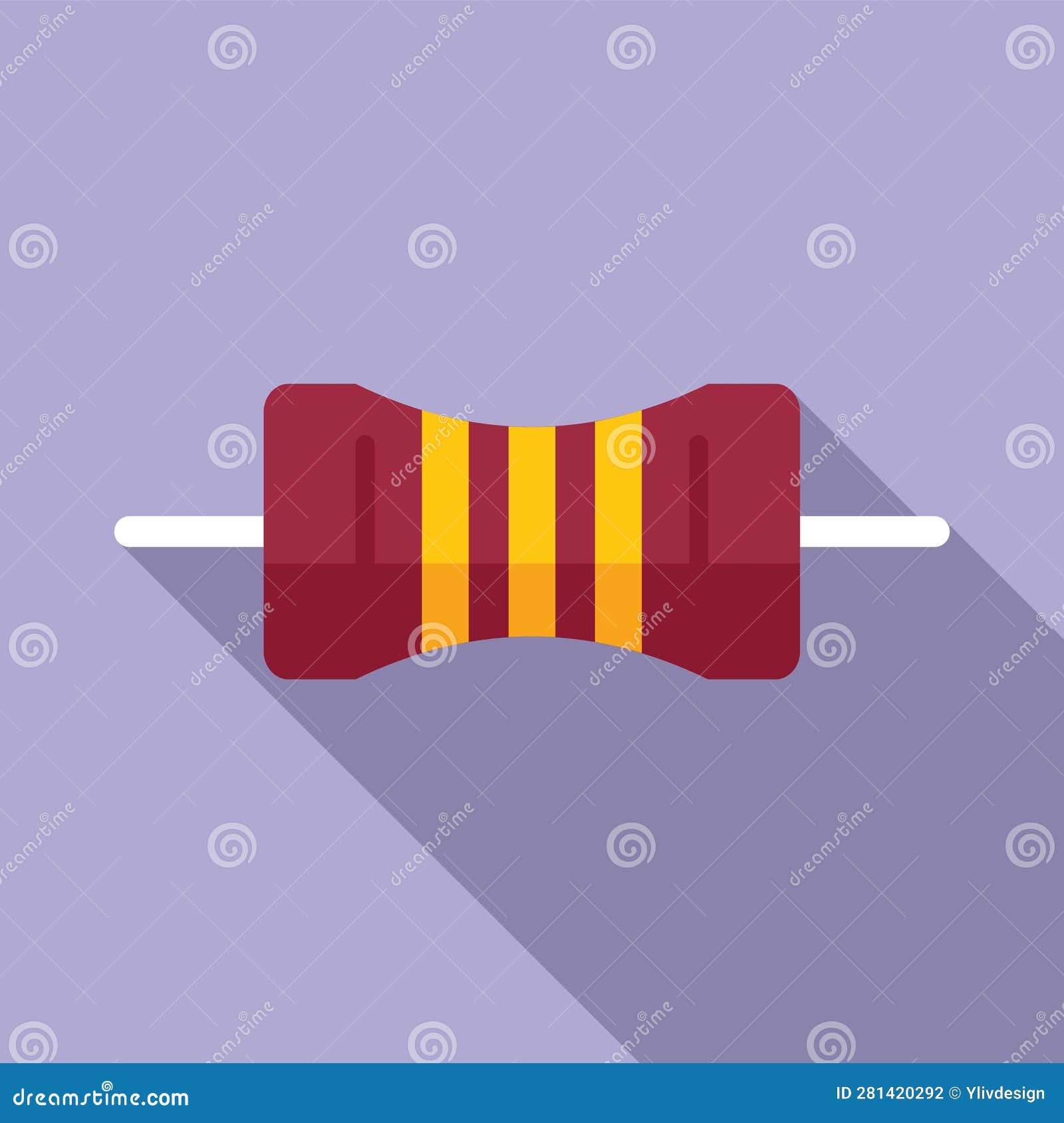 Resistor Diagram Icon Flat Vector. Electric Circuit Stock Illustration ...