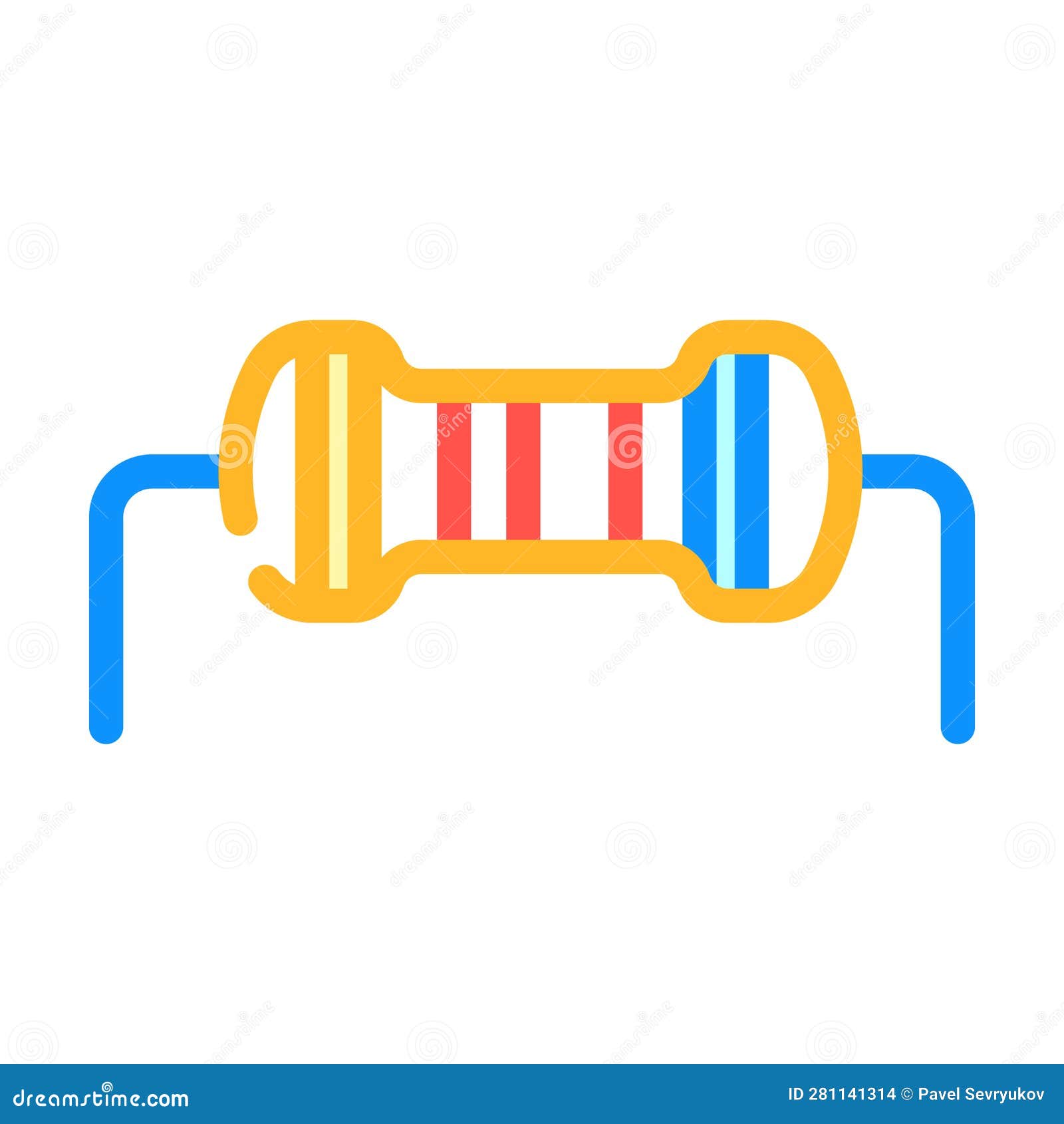 Resistor Electrical Engineer Color Icon Vector Illustration Stock ...