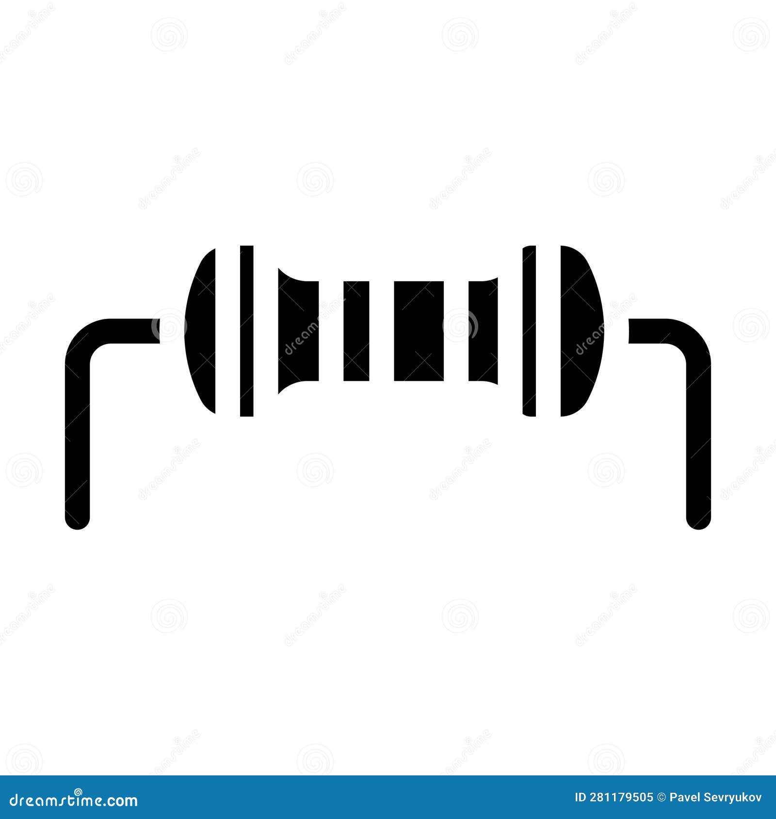 Resistor Electrical Engineer Glyph Icon Vector Illustration Stock ...