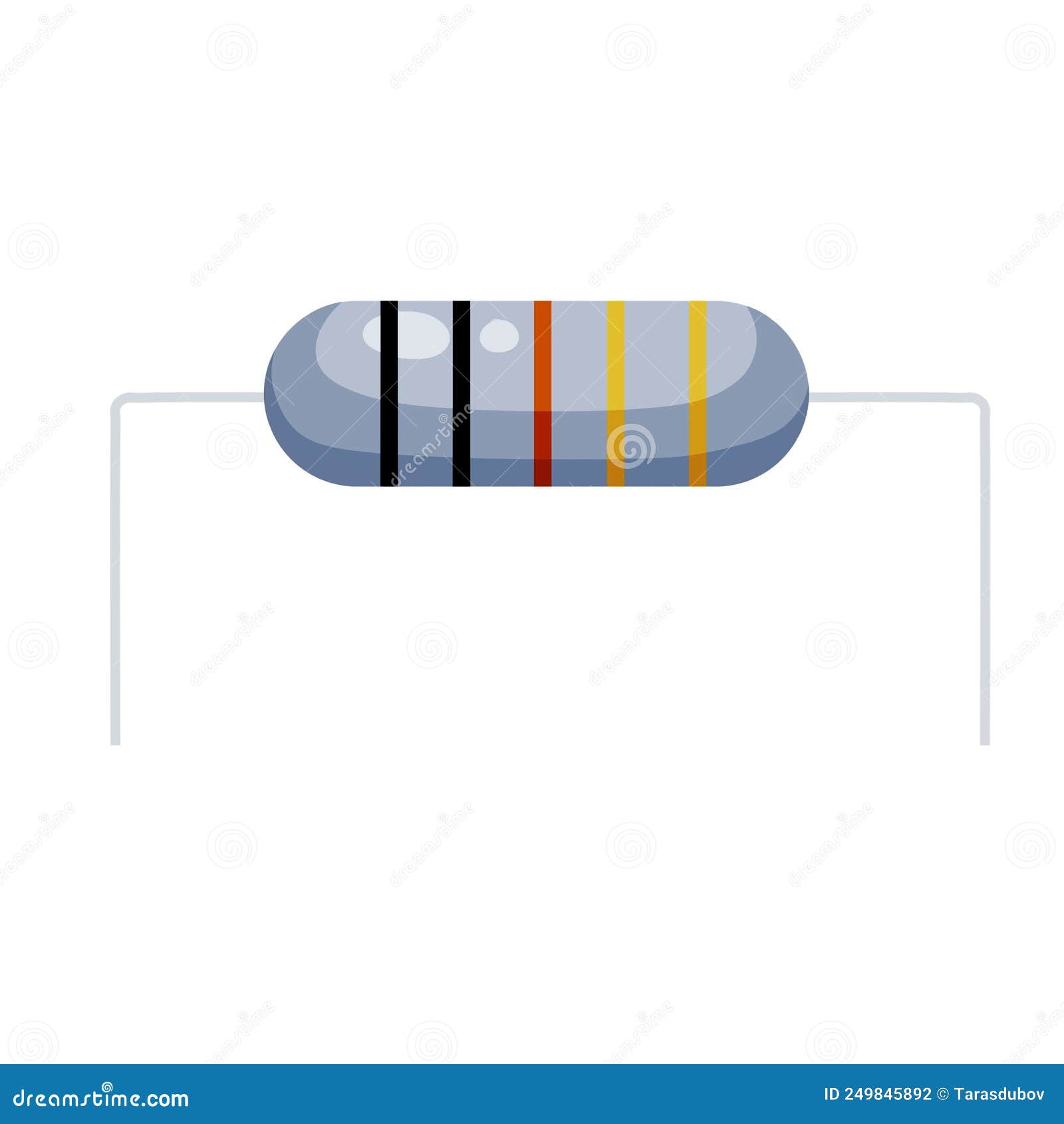 Resistor. Electrical Engineering and Electronics with Two Pins Stock ...