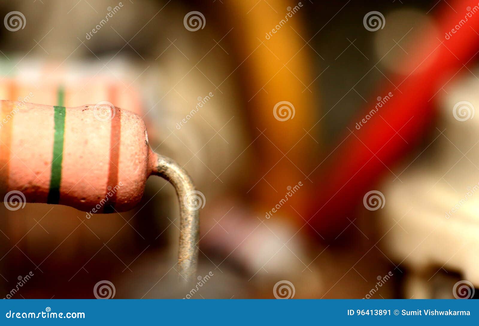 Resistor on Electrical Panel Stock Image - Image of chip, electronic ...