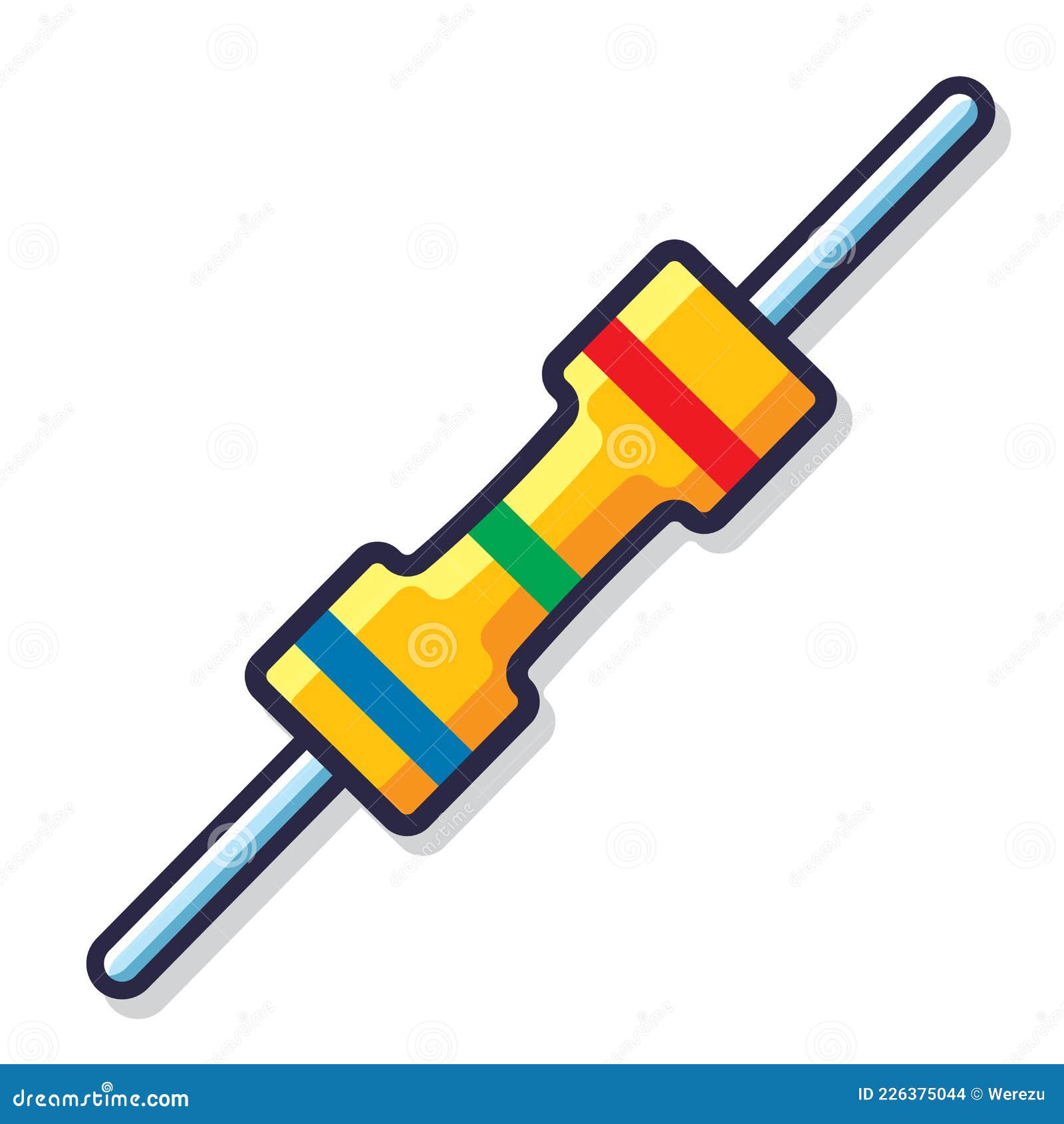 Set Of Resistor Illustration Vector Images With Resistance Values Of 10 ...