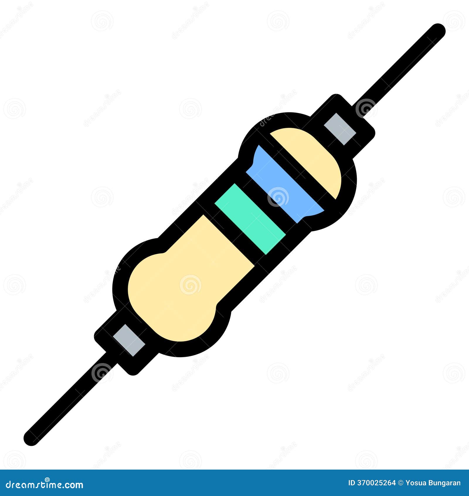 Resistor Icon In Colored Version Vector Illustration | CartoonDealer ...
