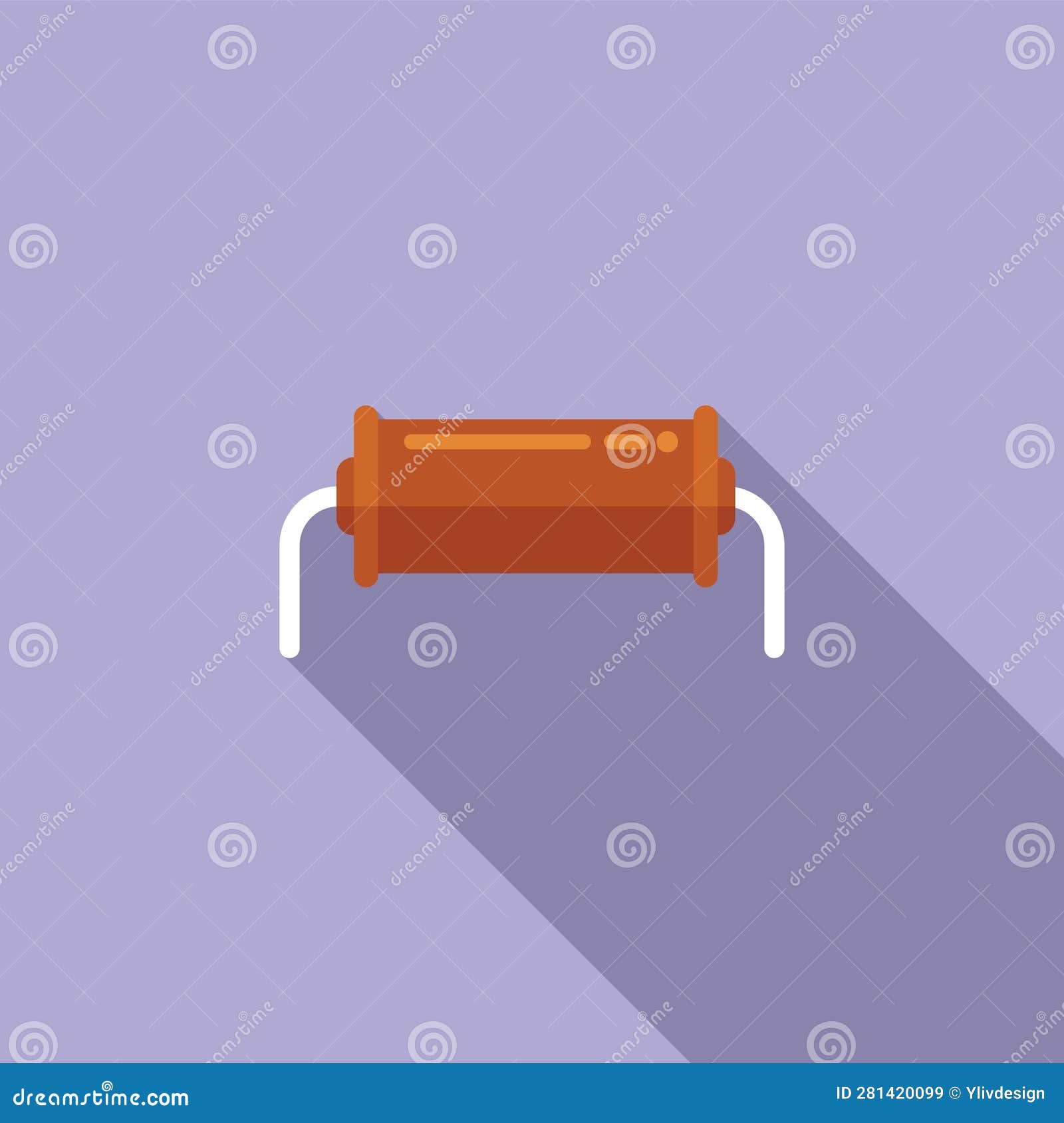 Resistor Icon On White, Vector | CartoonDealer.com #231018854