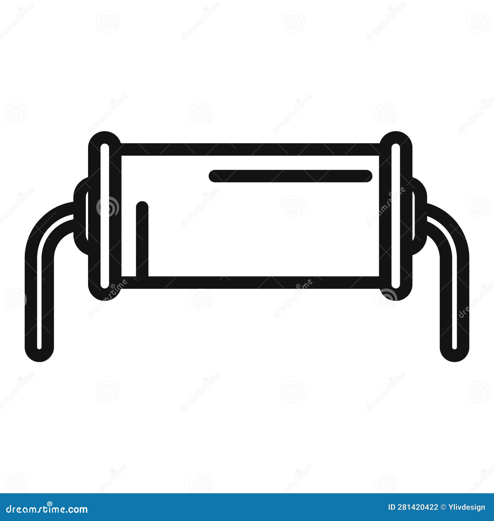 Resistor Icon Outline Vector. Electric Circuit Stock Vector ...