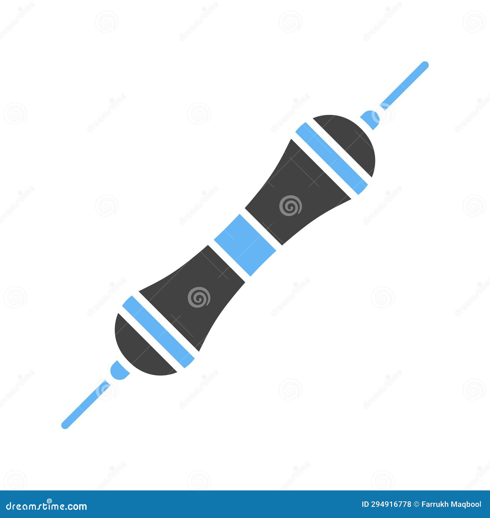 Resistor Icon On White Background. Vector Illustration | CartoonDealer ...