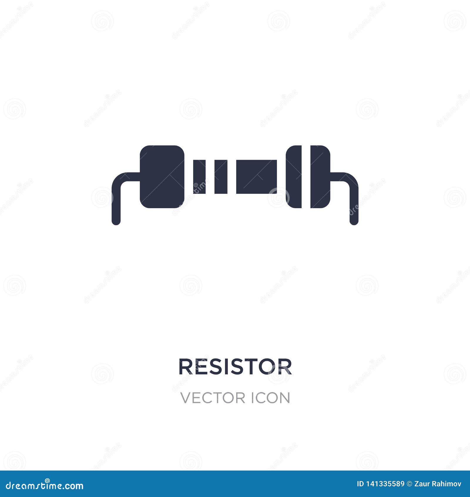 Resistor Icon on White Background. Simple Element Illustration from ...