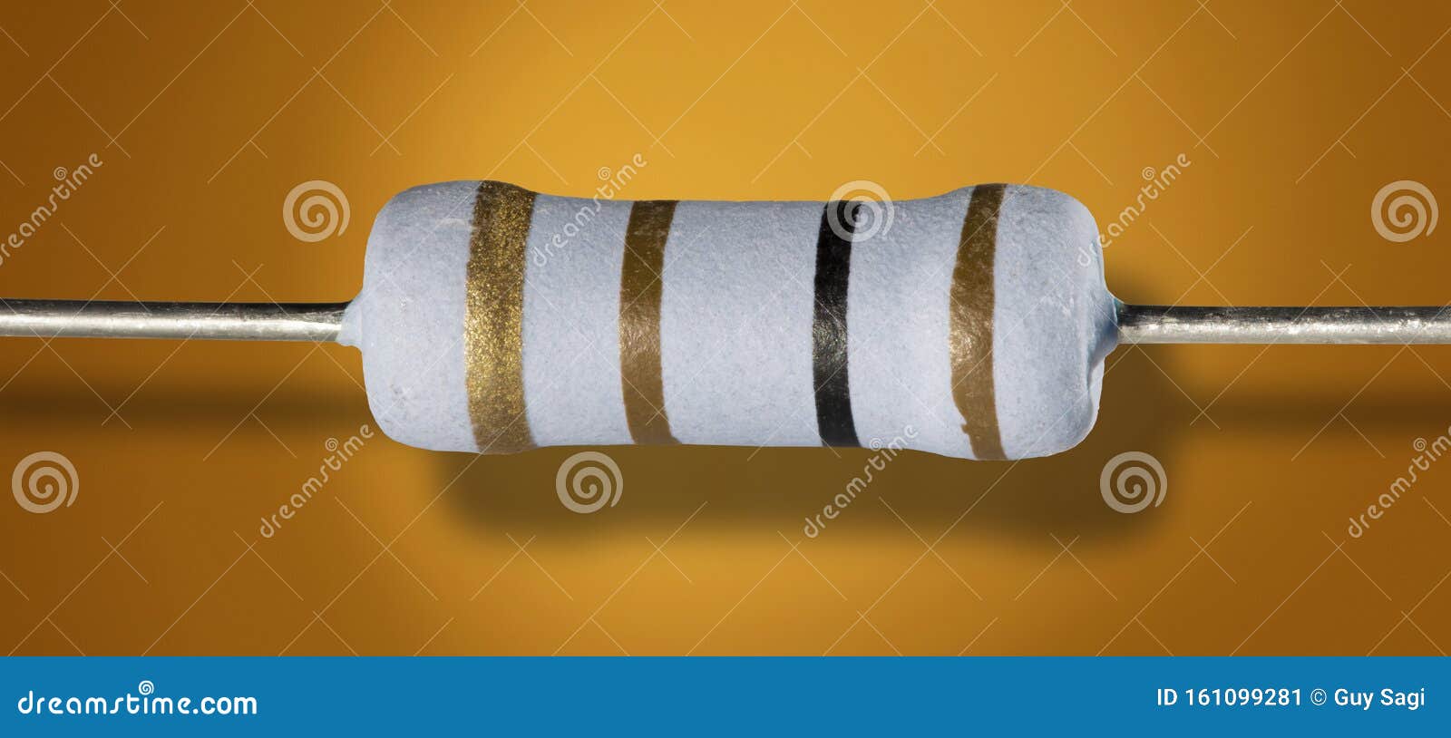 Resistor on an Orange Background Stock Image - Image of shadow, orange ...