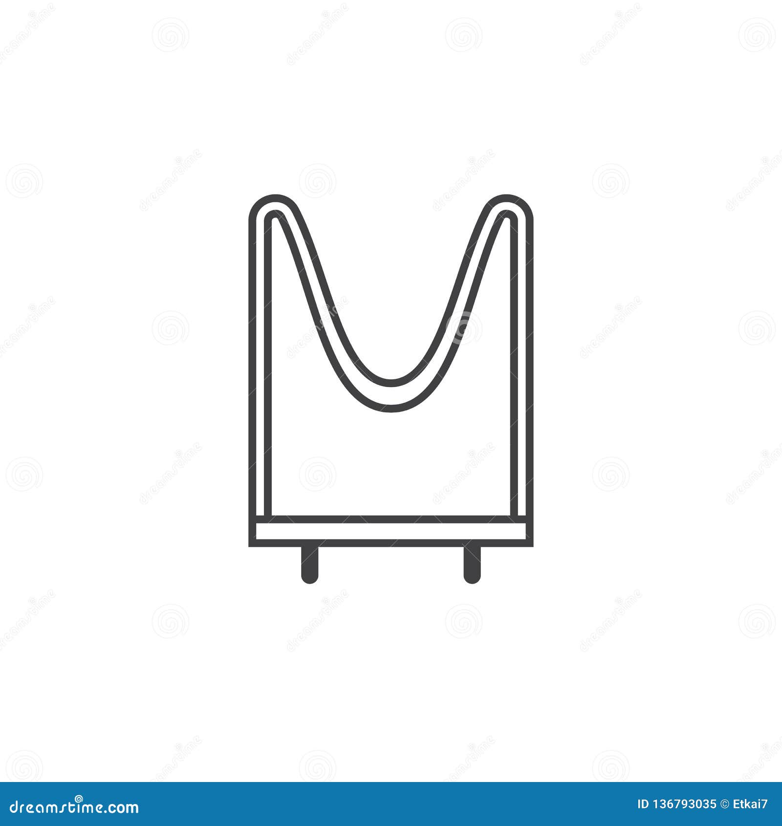 Resistor Outline Flat Icon Vector Design Illustration Stock Vector ...