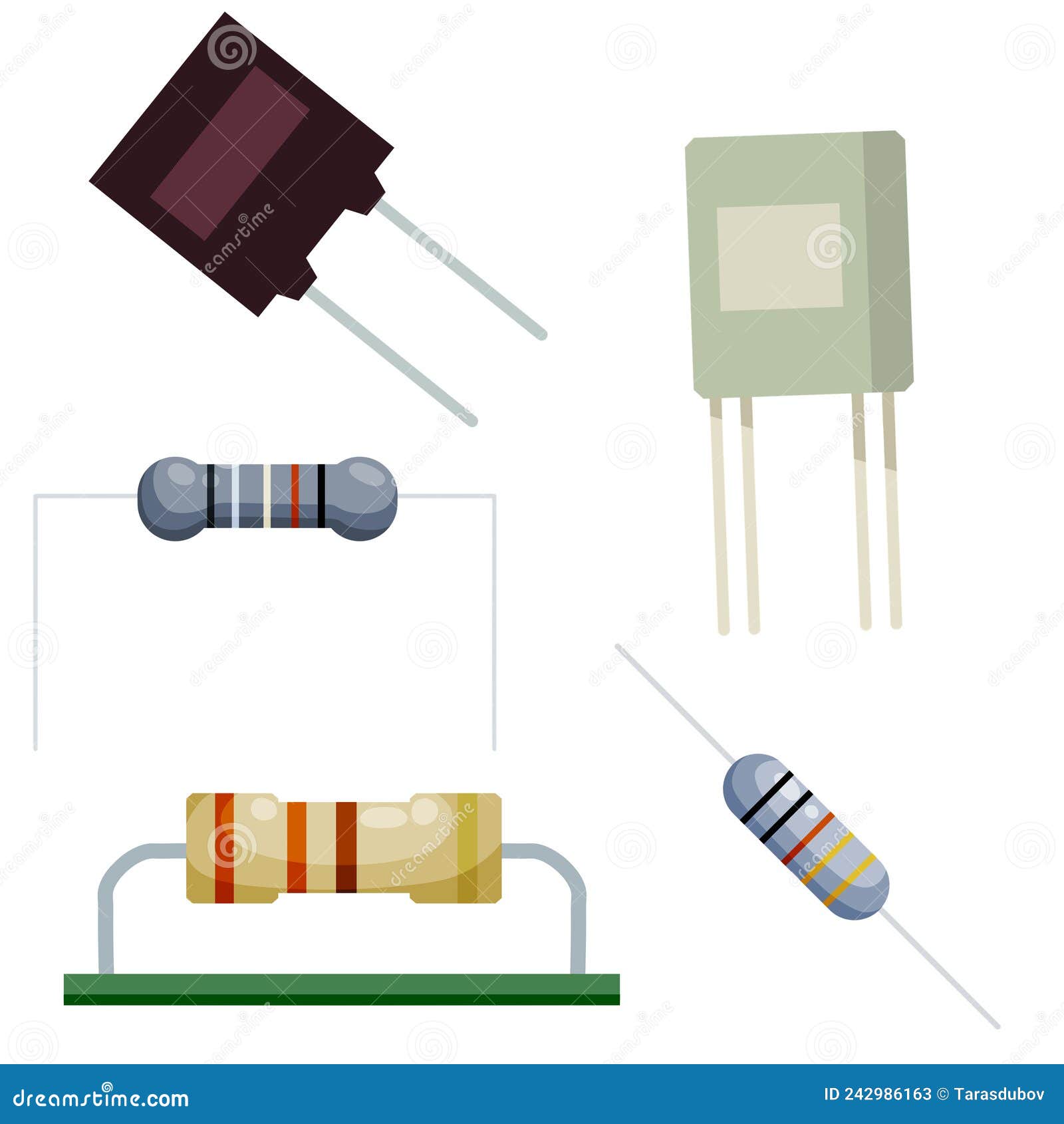 Resistor. Electrical Engineering and Electronics with Two Pins Stock ...