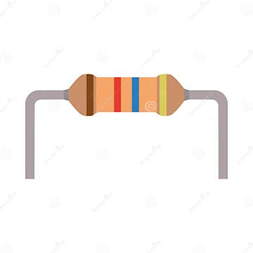 Resistor Small Flat Vector Parts Components Electronic Circuit ...