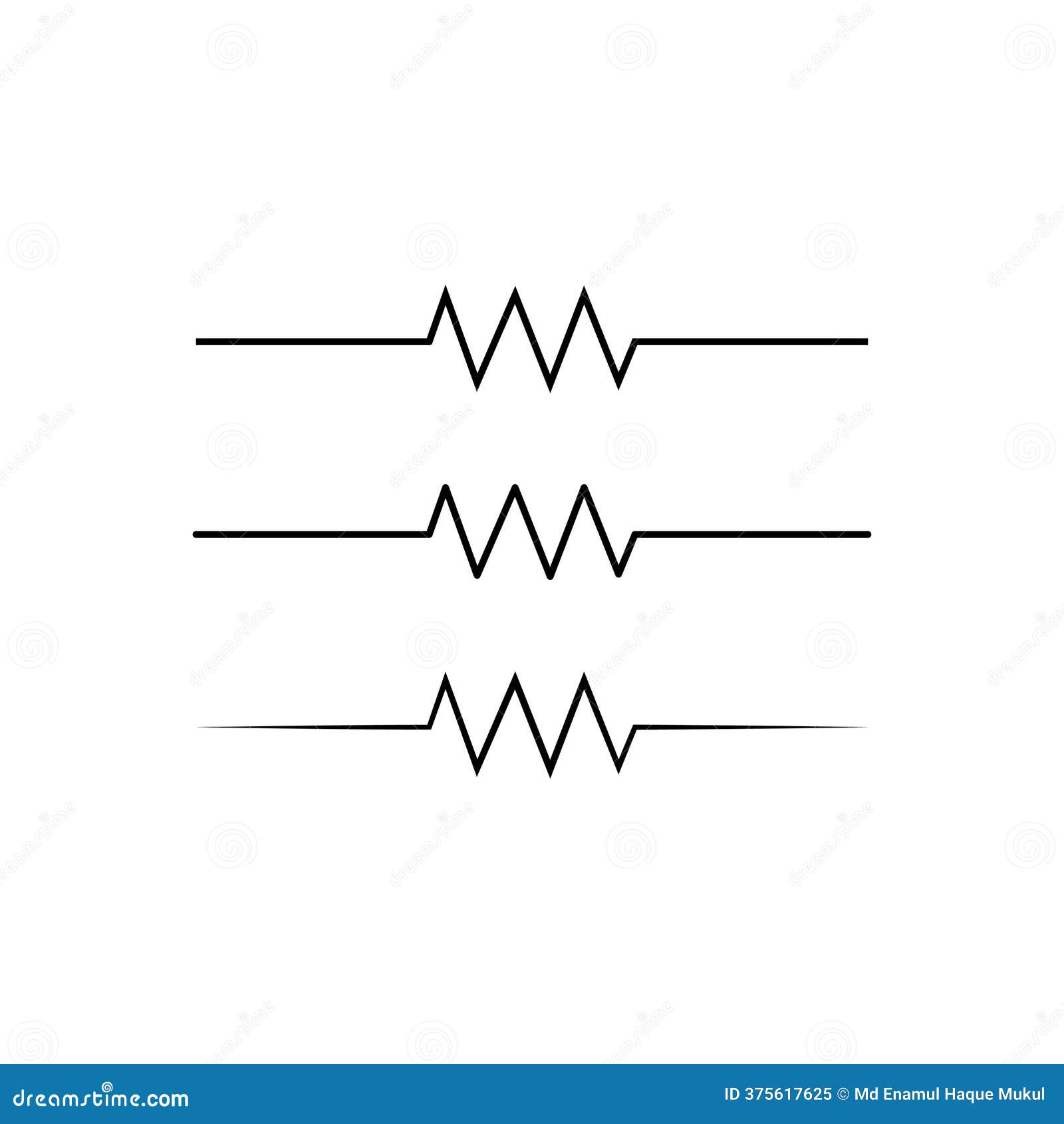 Resistor. Anode And Cathode. Electronic Symbol Of Illustration Of Basic ...