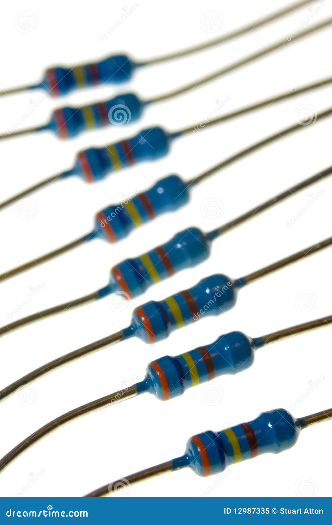 Resistors stock image. Image of component, brown, orange - 12987335