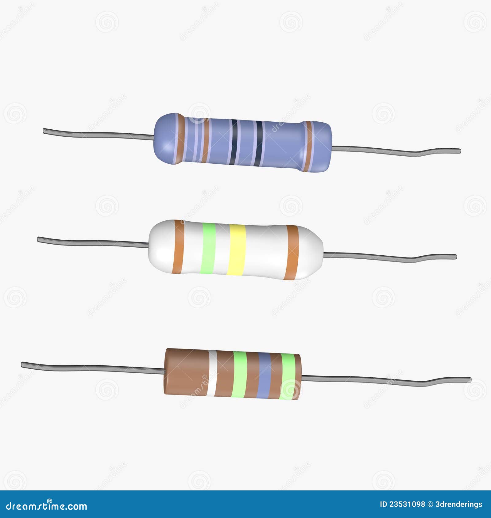3d Render Of Resistor Royalty-Free Stock Image | CartoonDealer.com ...