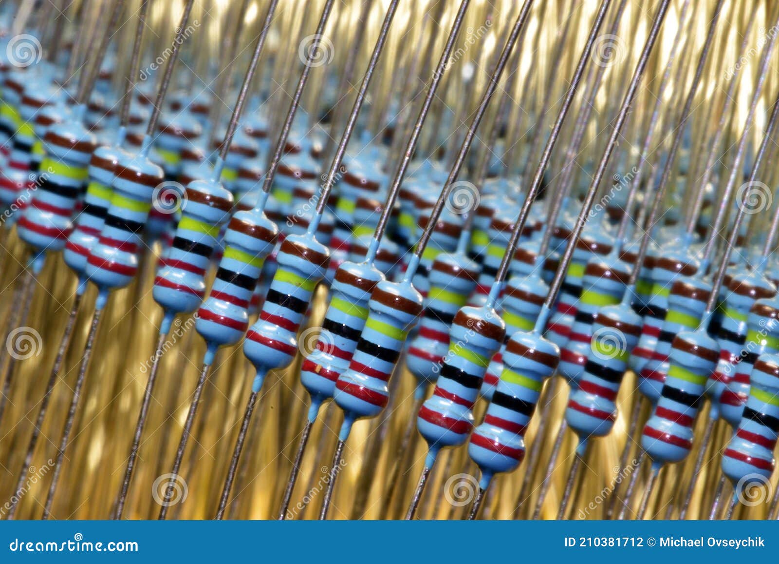 Resistors Arranged in Rows One after Another. the Rows are Spaced from ...