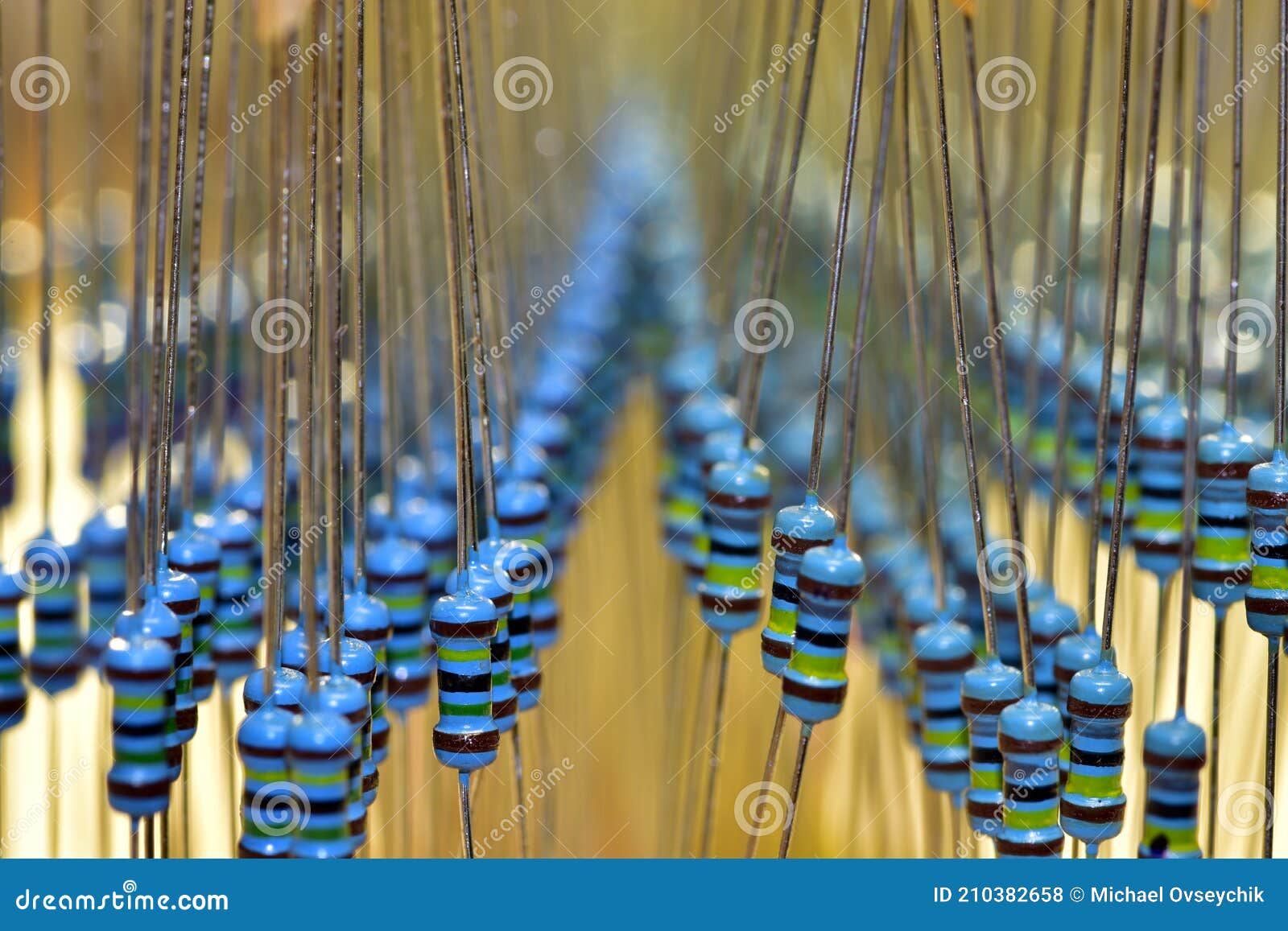 Resistors Arranged in Rows One after Another. the Rows are Spaced from ...