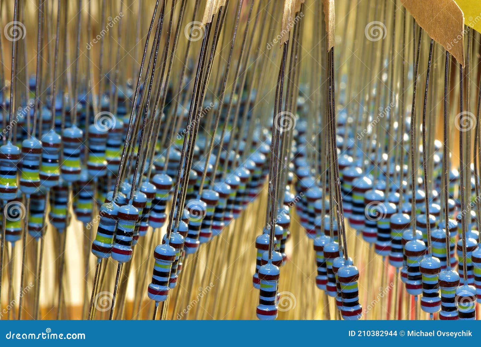 Resistors Arranged in Rows One after Another. the Rows are Spaced from ...