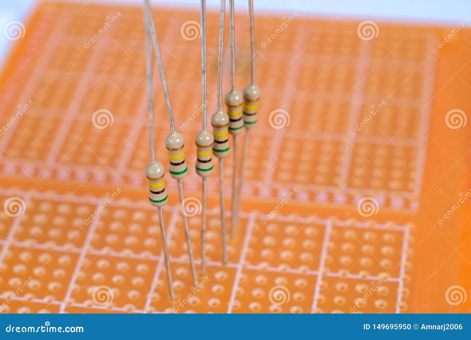 Resistors on Circuit Board of the Electronic Stock Photo - Image of ...