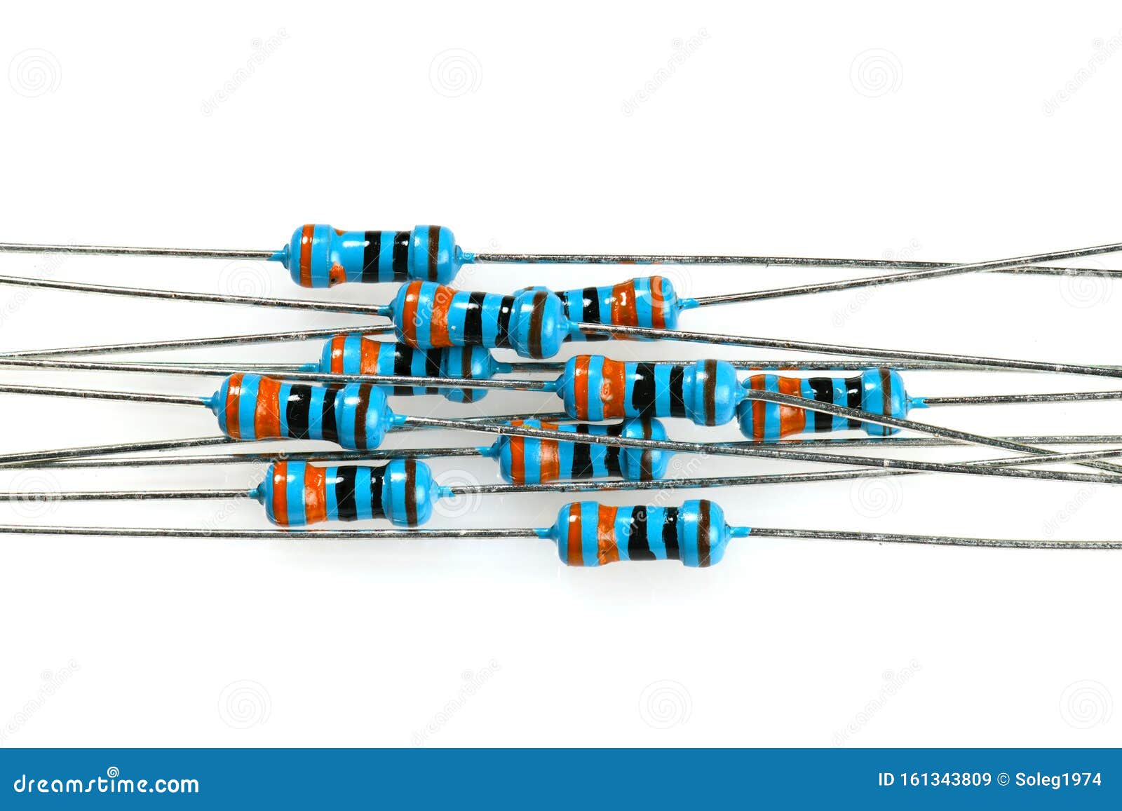 Resistors Closeup on White - Concept of Learning, Training and ...
