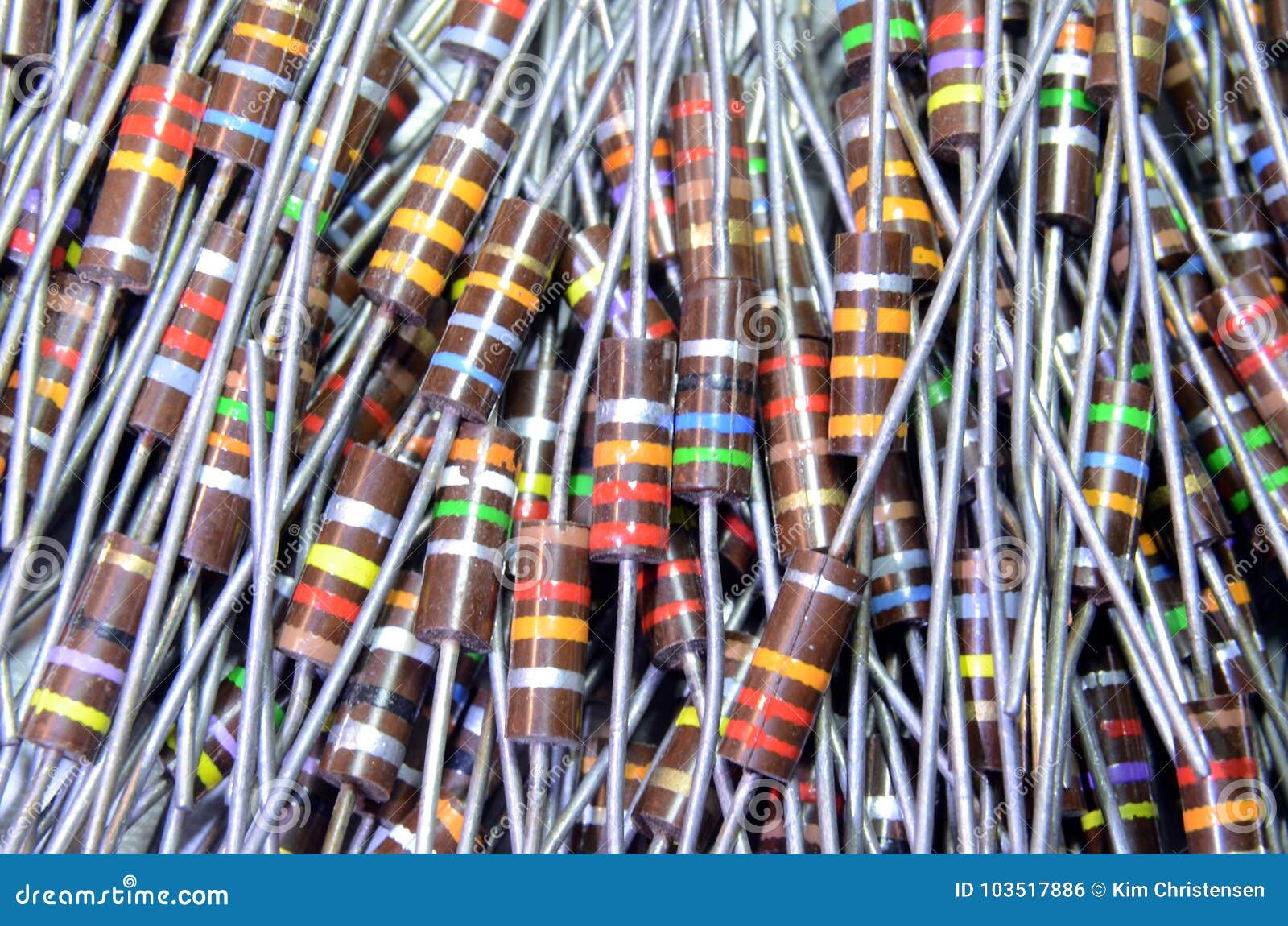 Resistors with Colorful Code Bands Stock Photo - Image of amount, style ...