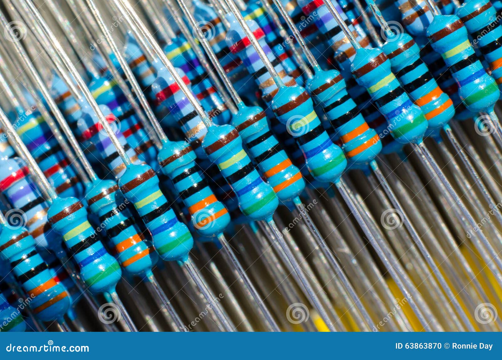 Resistors stock photo. Image of mixed, isolated, close - 63863870