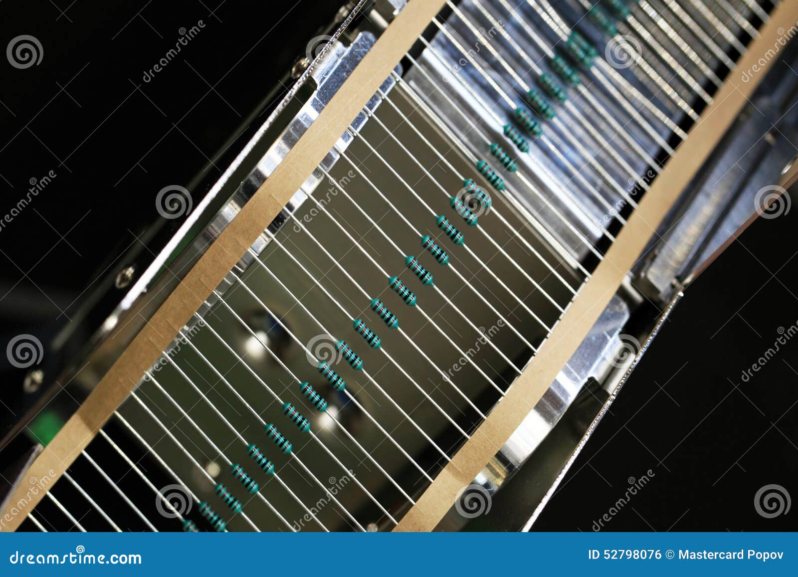Resistors on tape stock photo. Image of installation - 52798076