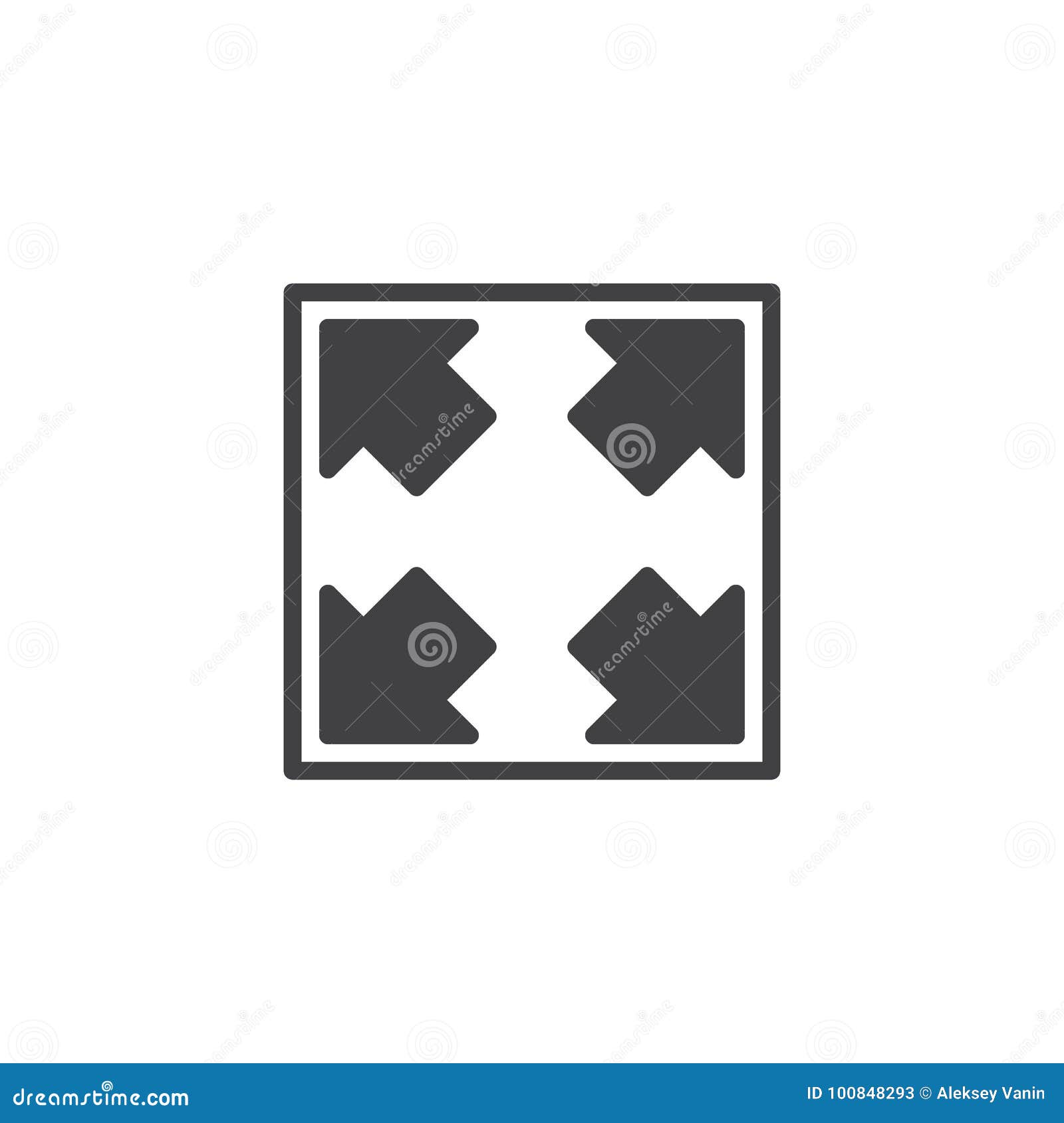 Resize button icon vector stock vector. Illustration of screen - 100848293