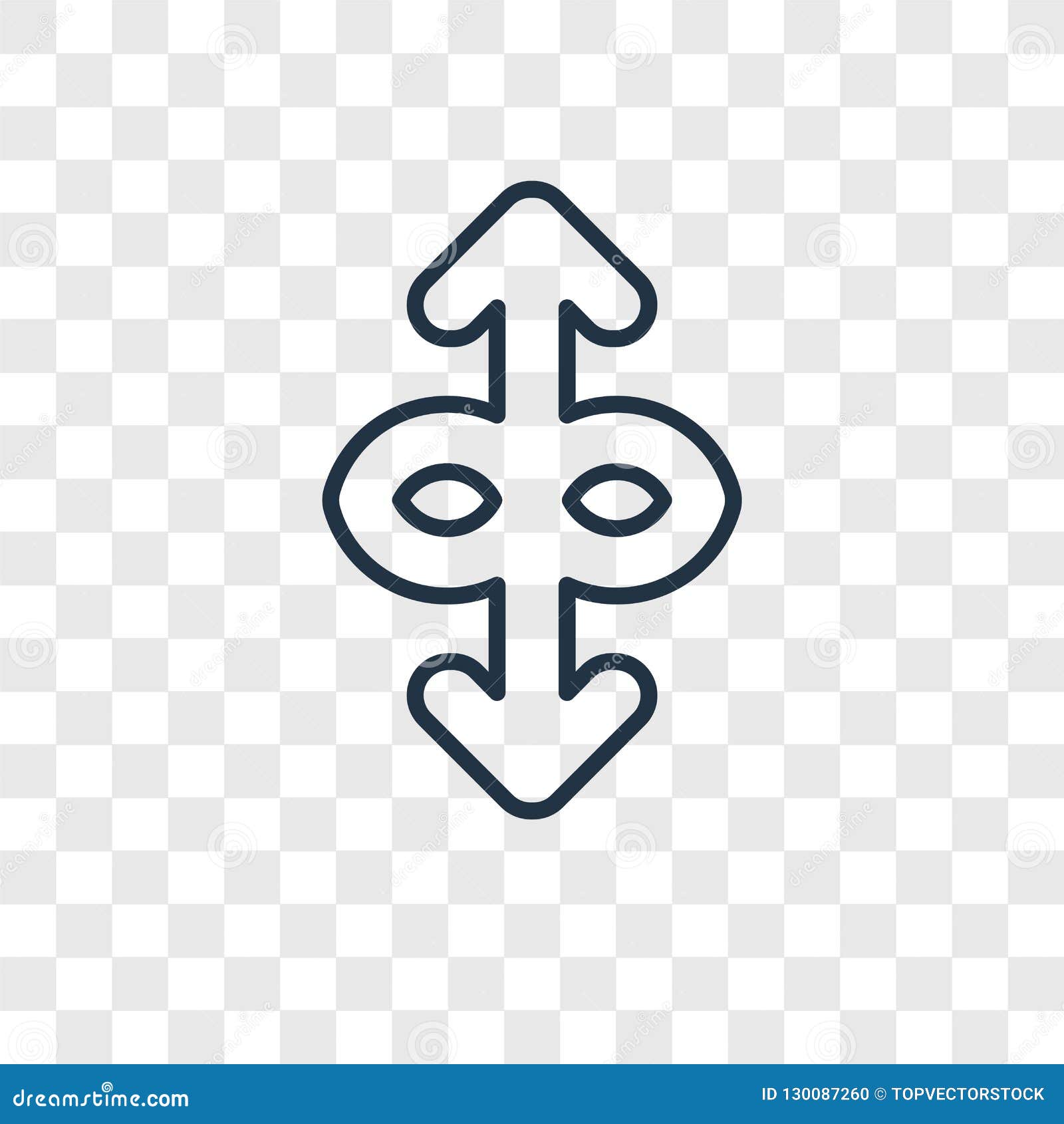 Resize Concept Vector Linear Icon Isolated on Transparent Background ...