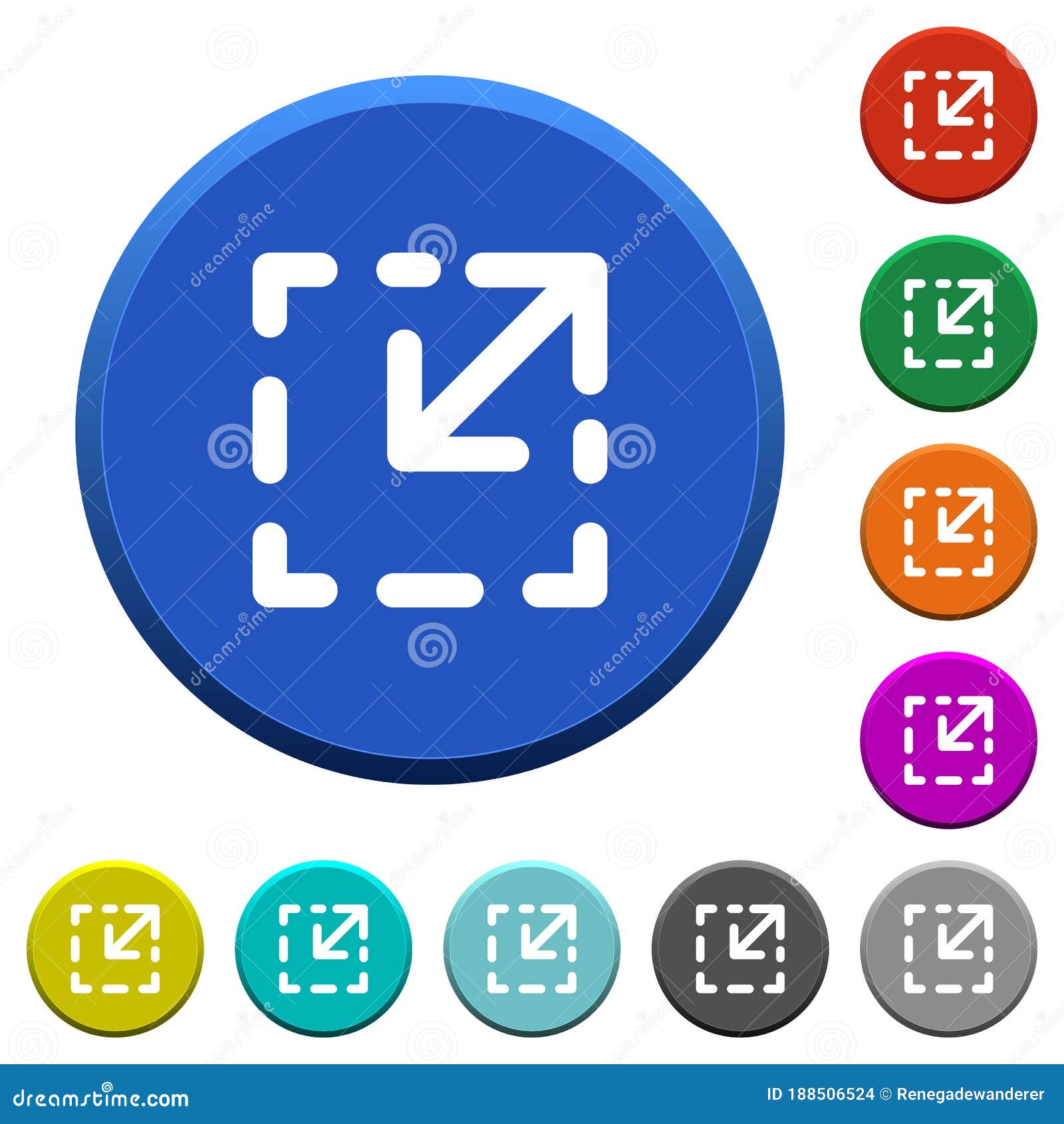 Resize Element Beveled Buttons Stock Vector - Illustration of larger ...