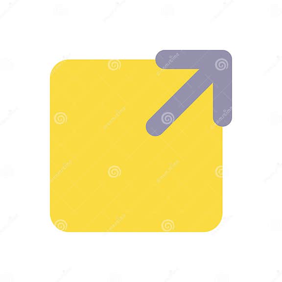 Resize flat color ui icon stock vector. Illustration of maximize - 251861657