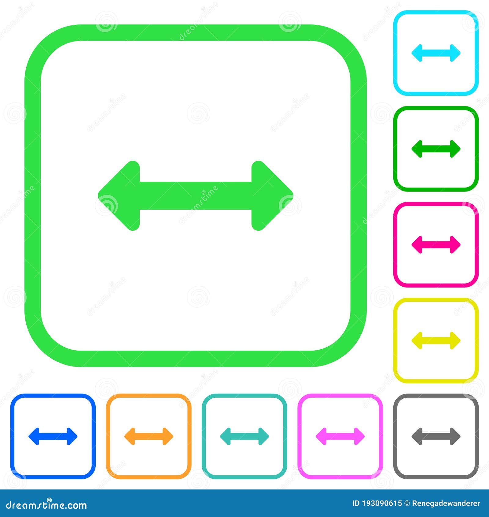 Resize Horizontal Vivid Colored Flat Icons Icons Stock Vector ...