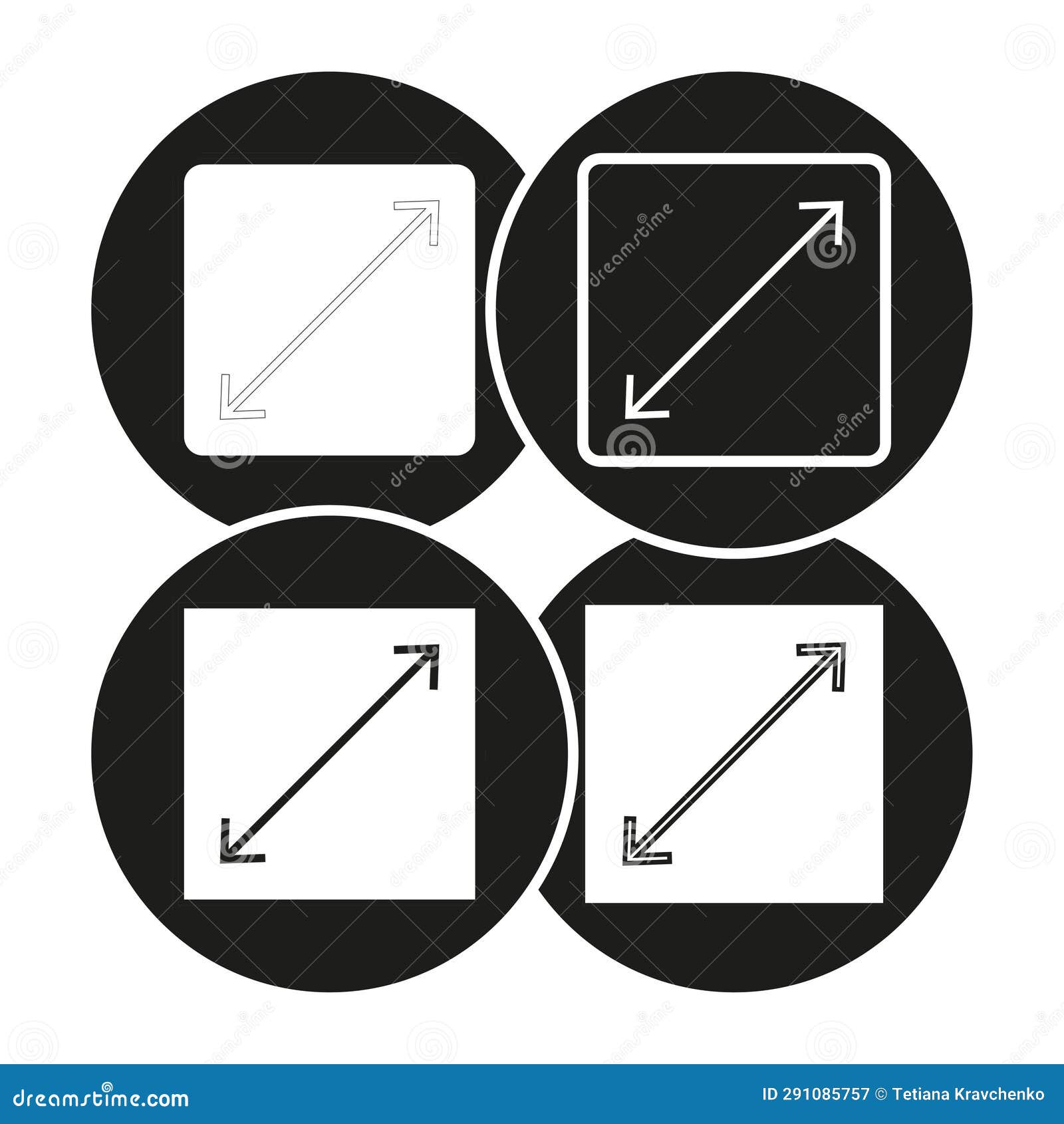 Resize Icon Set. Vector Illustration. EPS 10 Stock Vector ...